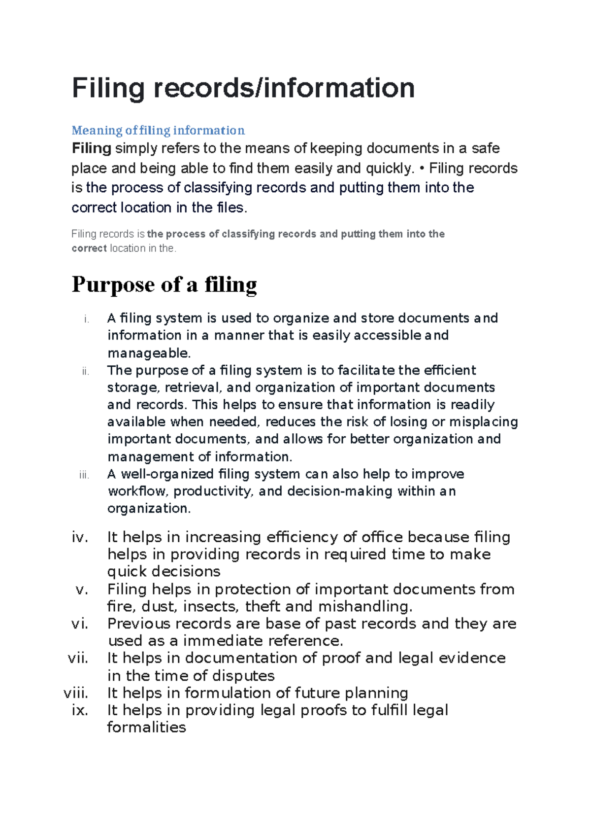 Filing Information: Key Qualities and Benefits of an Effective System ...