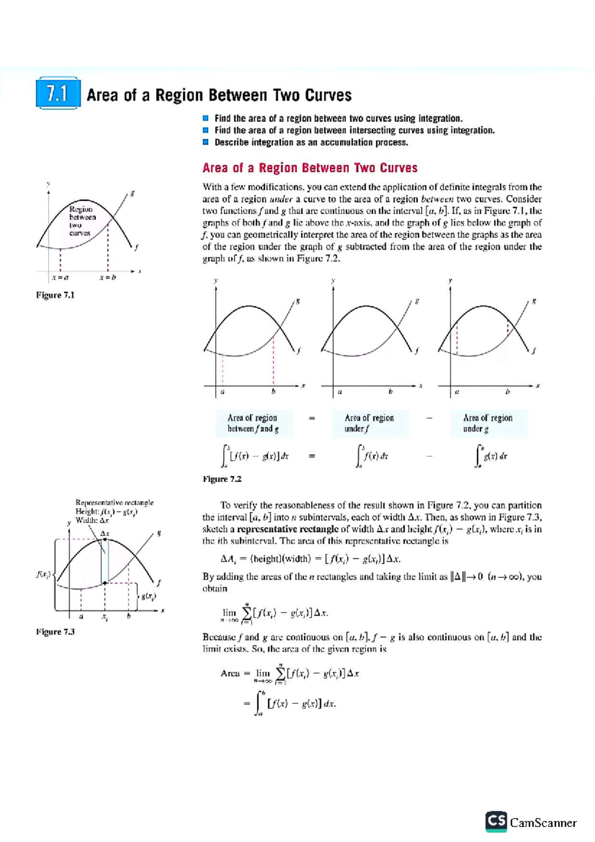 Integral Calculus CS Final Exam: Area Between Two Curves - Studocu
