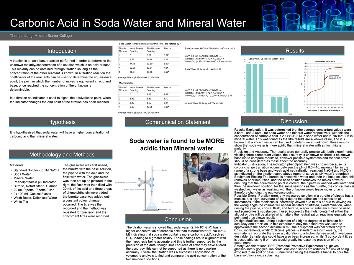Thomas Lang Chem Titration Poster 2025 - Carbonic Acid in Soda Water ...