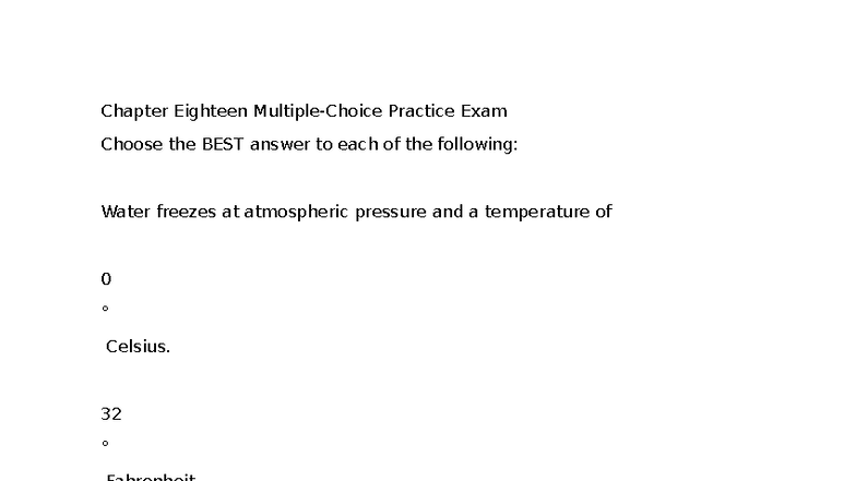Final Exam MC Practice Questions & Answers for Physics - Studocu