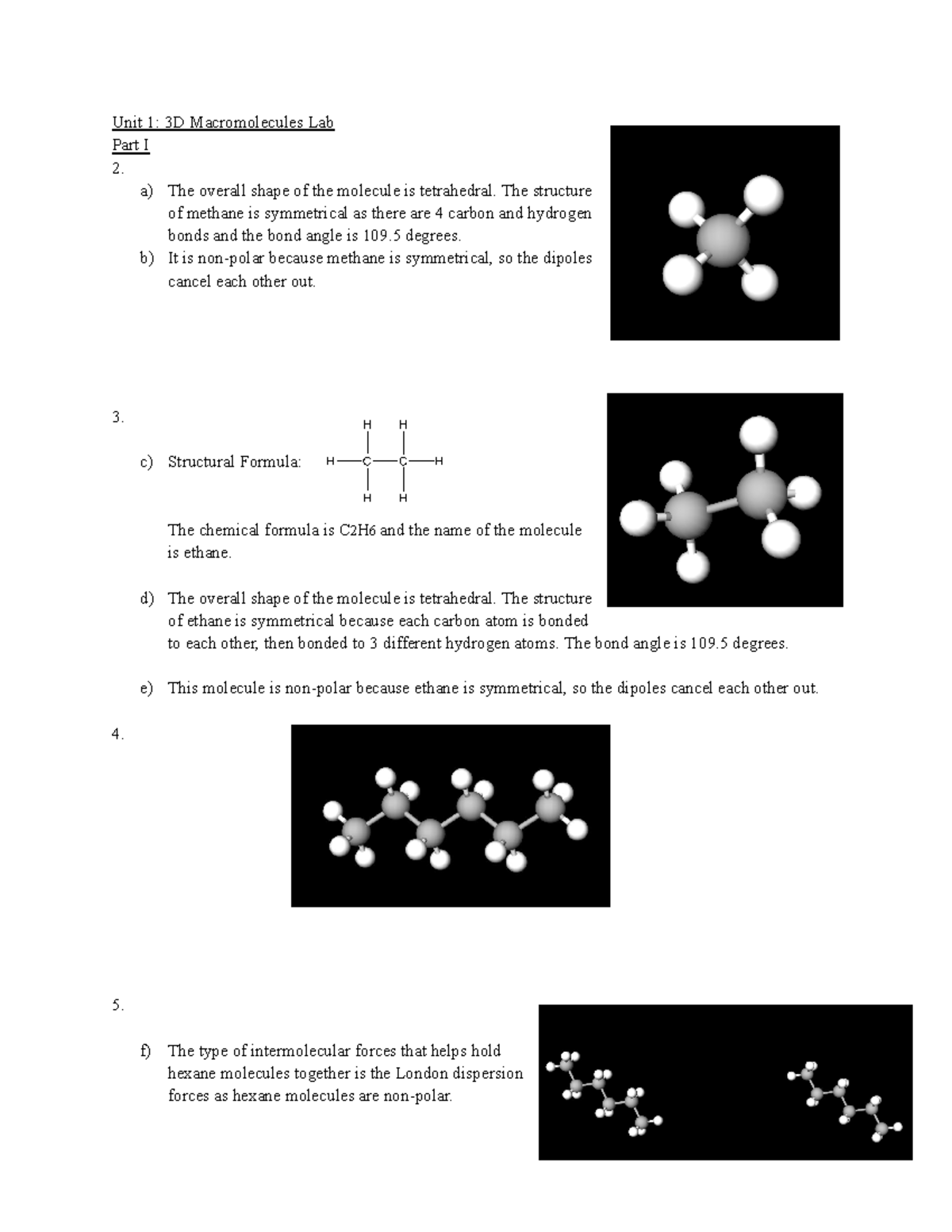 SB14U - 3D Macromolecules Lab: Understanding Molecular Structures and ...