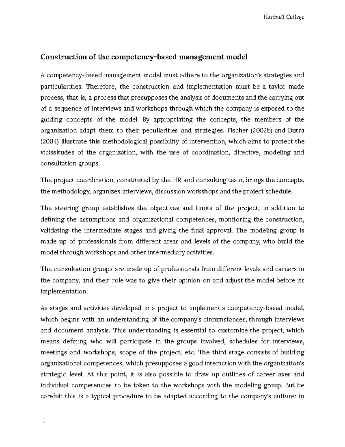 Constructing a Competency-Based Management Model for Organizations ...