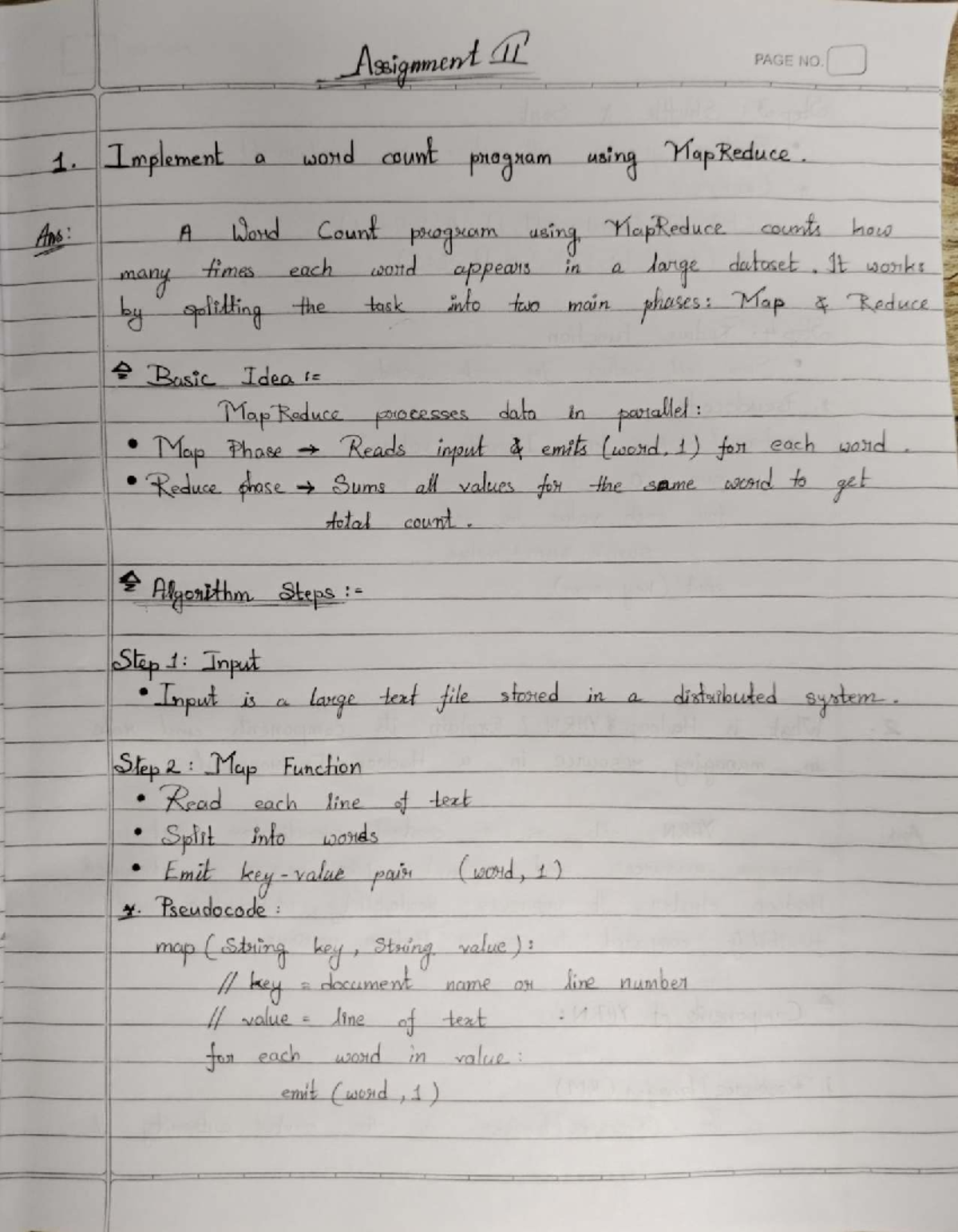 BDA A2 - Word Count Program & YARN Overview in MapReduce - Studocu