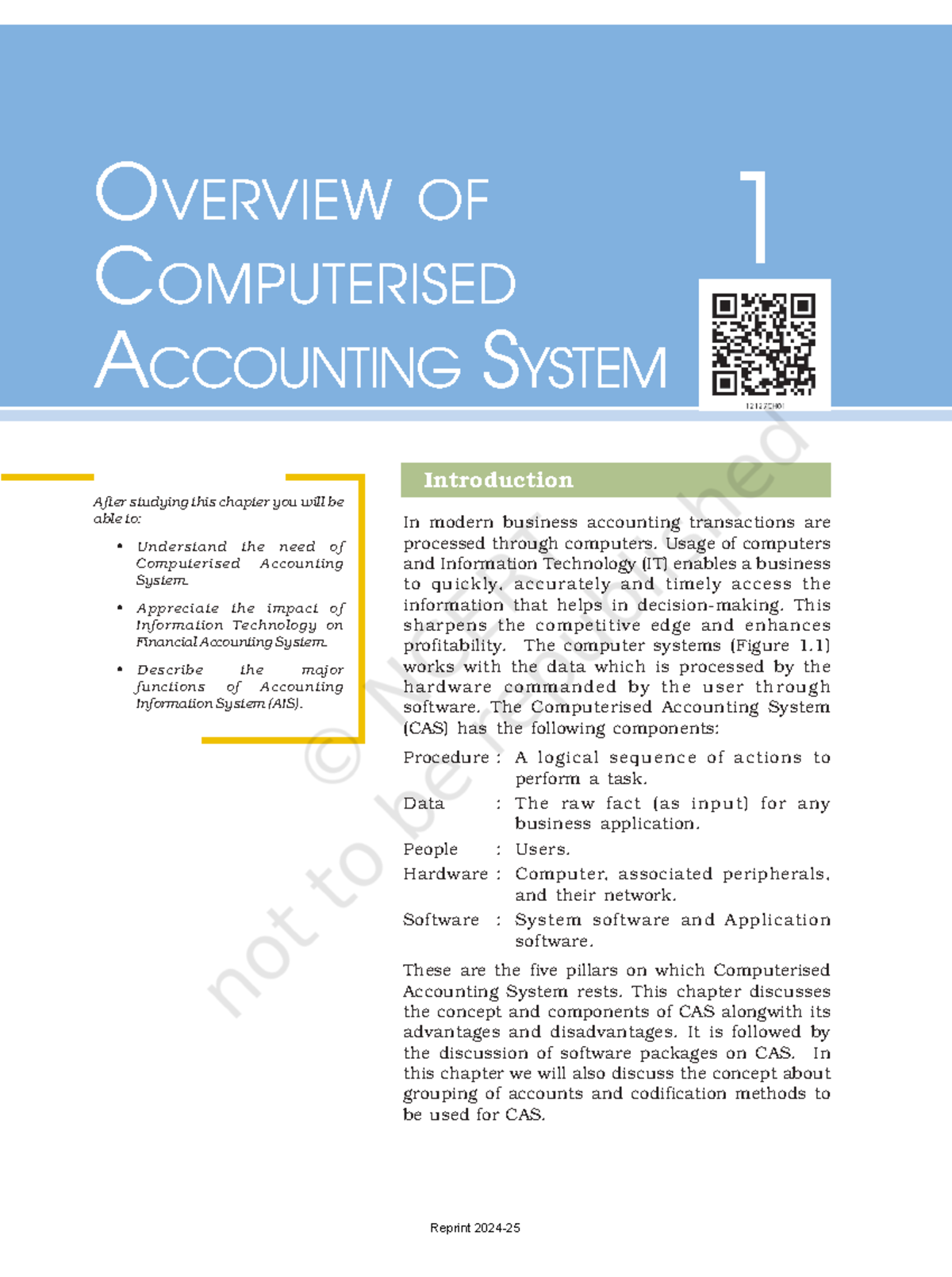 CAch1 - Overview of Computerised Accounting System - Studocu