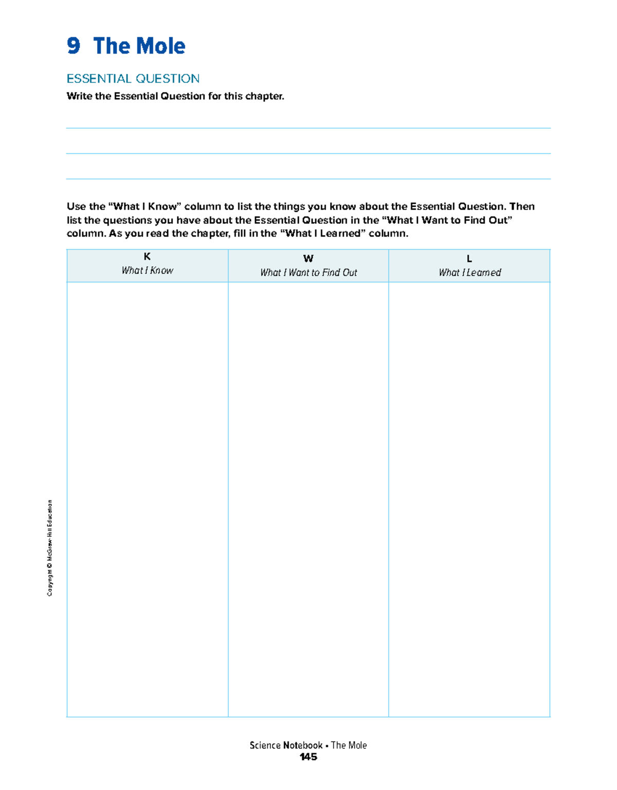 Lesson 9.1 - the mole - measuring matter - fillable andre ellis - 9 The ...