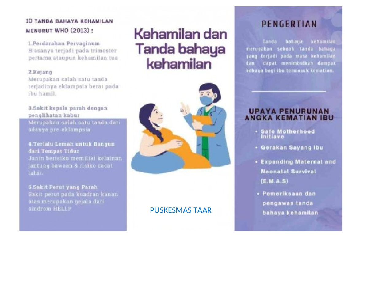 Tanda Bahaya Kehamilan Menurut WHO (2013): Panduan untuk Ibu Hamil ...
