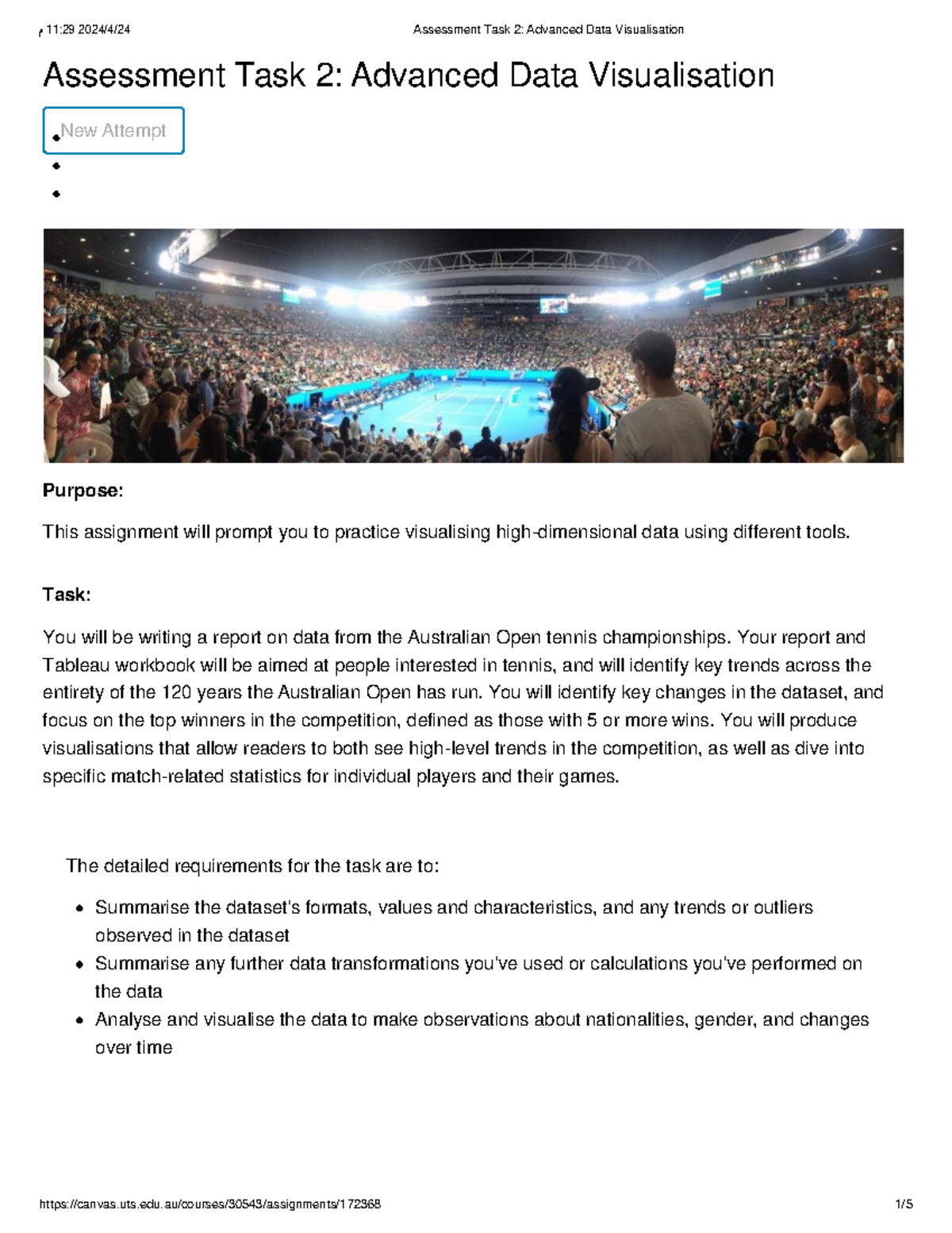 Advanced Data Visualization (Assessment Task 2) - AUS Open Insights ...