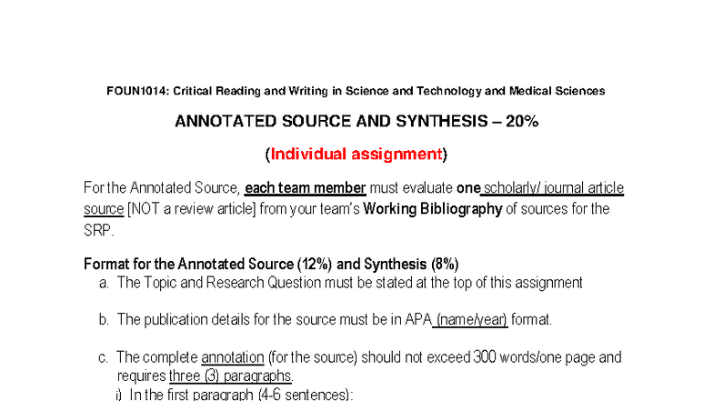 FOUN1014: Annotated Source & Synthesis Guidelines for Science & Tech ...