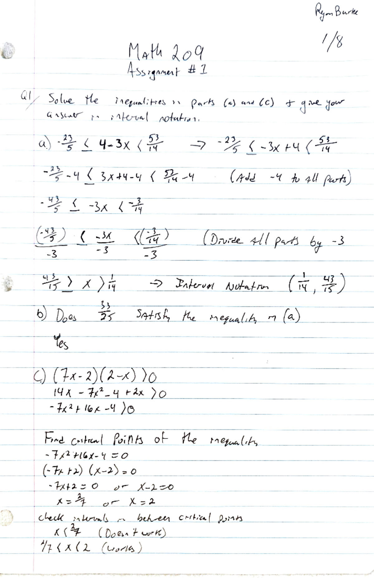 Math 209 Assignment 1: Problem Solving Techniques and Strategies - Studocu