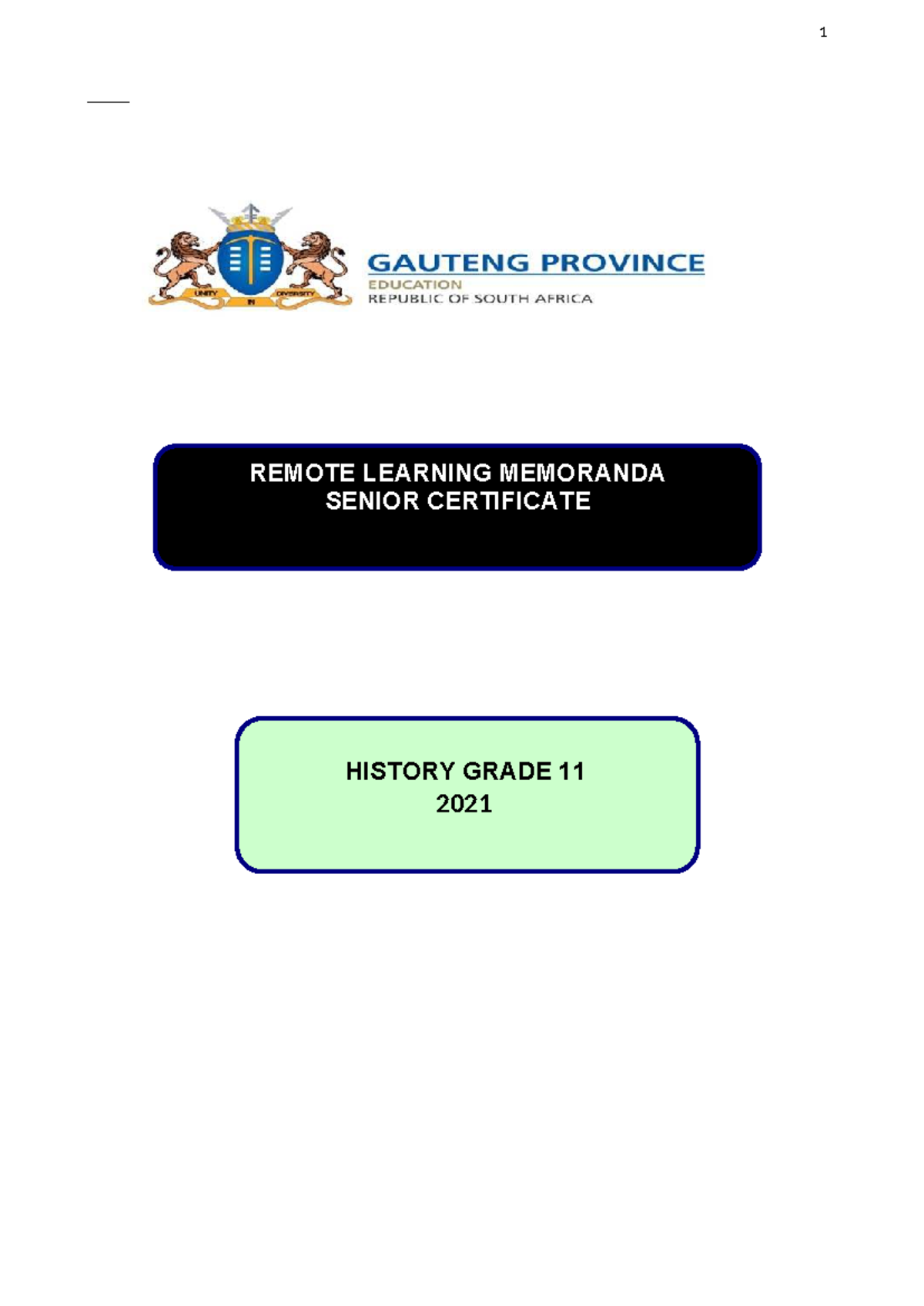 Grade 11 History Remote Learning Memo: Communism & Capitalism Insights ...