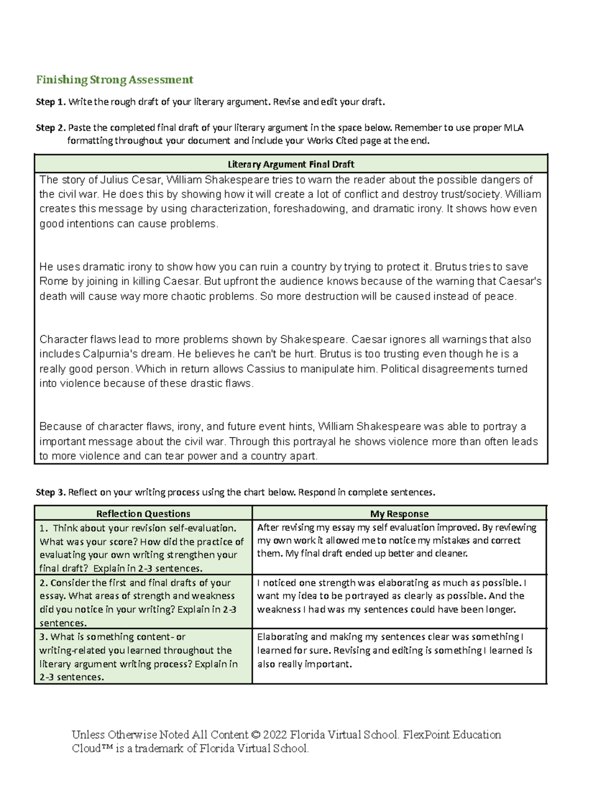 3.05 Literary Argument Final Draft: Analyzing Shakespeare's Julius ...