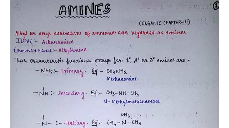 Amines 2: Structure, Preparation, and Reactions in Organic Chemistry ...