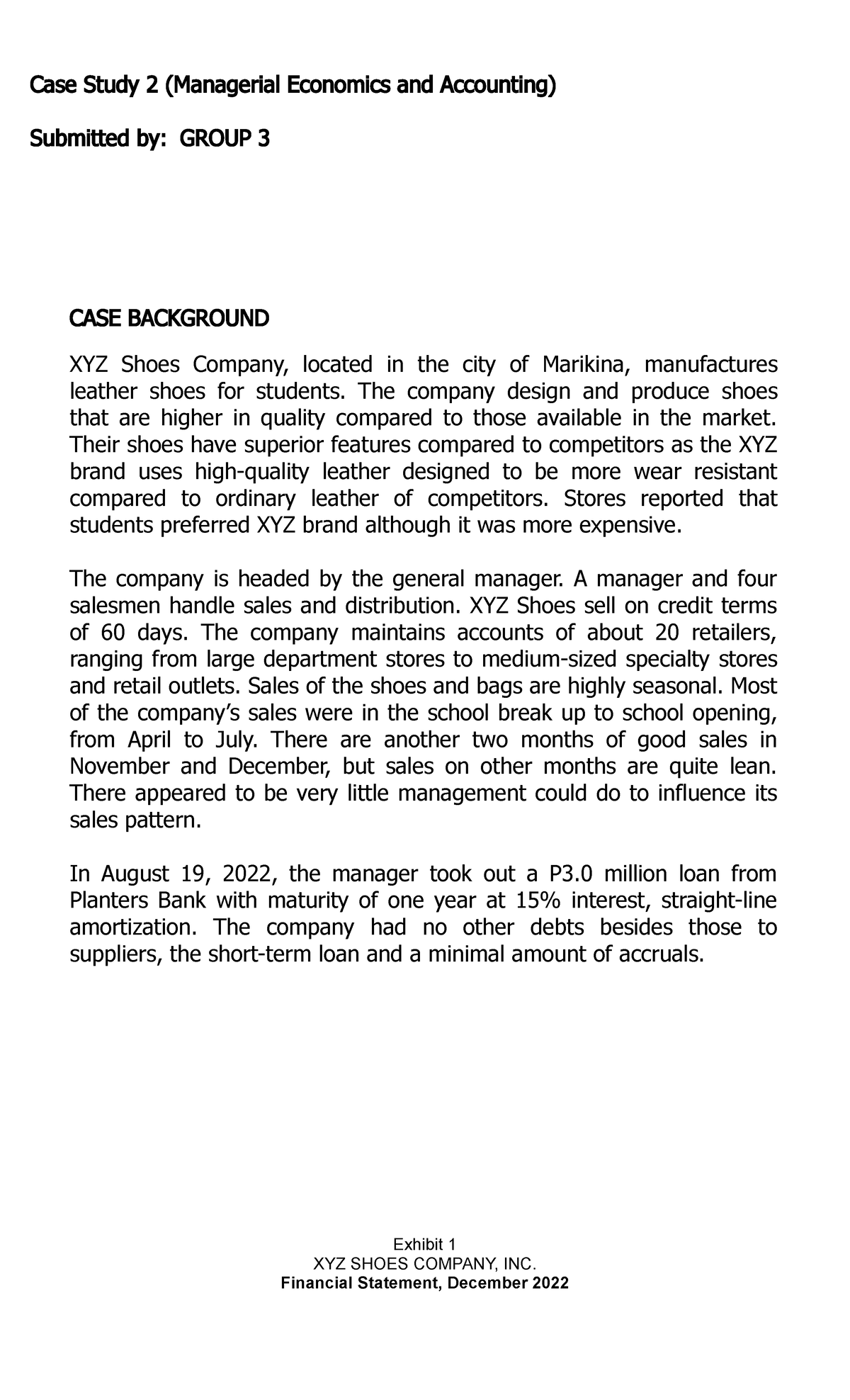Case Study - Assignment 2 - Actual - Case Study 2 (Managerial Economics ...