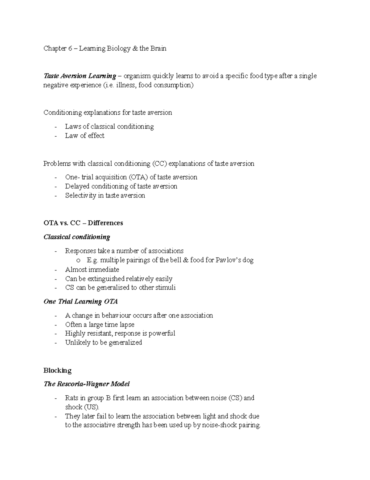 Psych 2GG3 Test 3: Chapter 6, 7, and 8 study notes on learning and ...