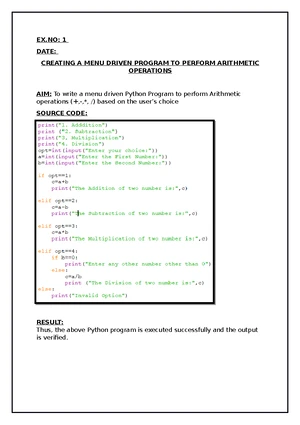 Class 12 CS Practical Exercises 2022-2023 ( Updated) - COMPUTER SCIENCE PRACTICAL EXERCISES 2022 ...