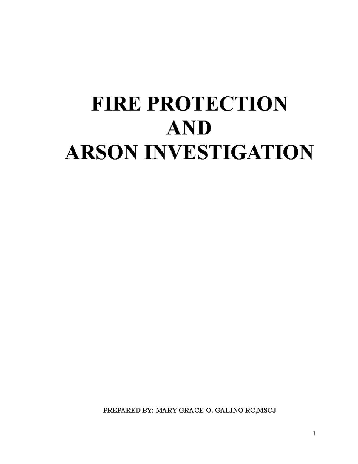 Self-Learning Module on Fire Technology & Arson Investigation (CDI 6) - Studocu