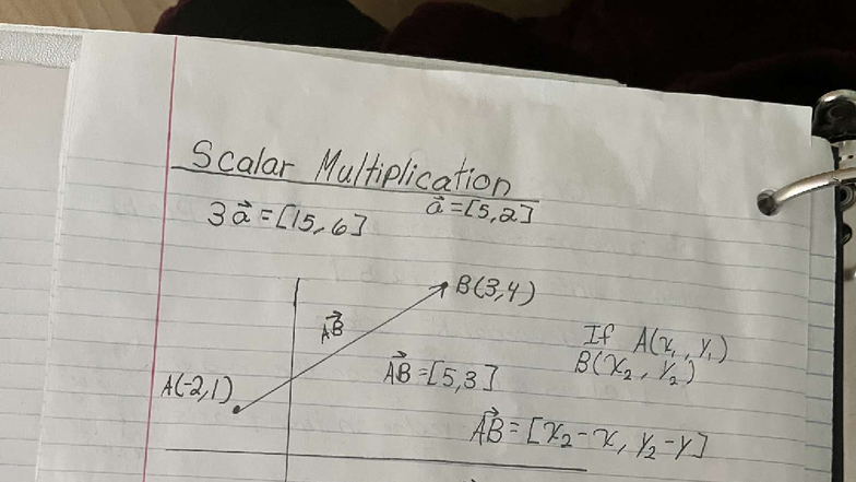 IMG 8004mathunttest - math unit test 5 - MHF4u - Scalar Multiplication ...