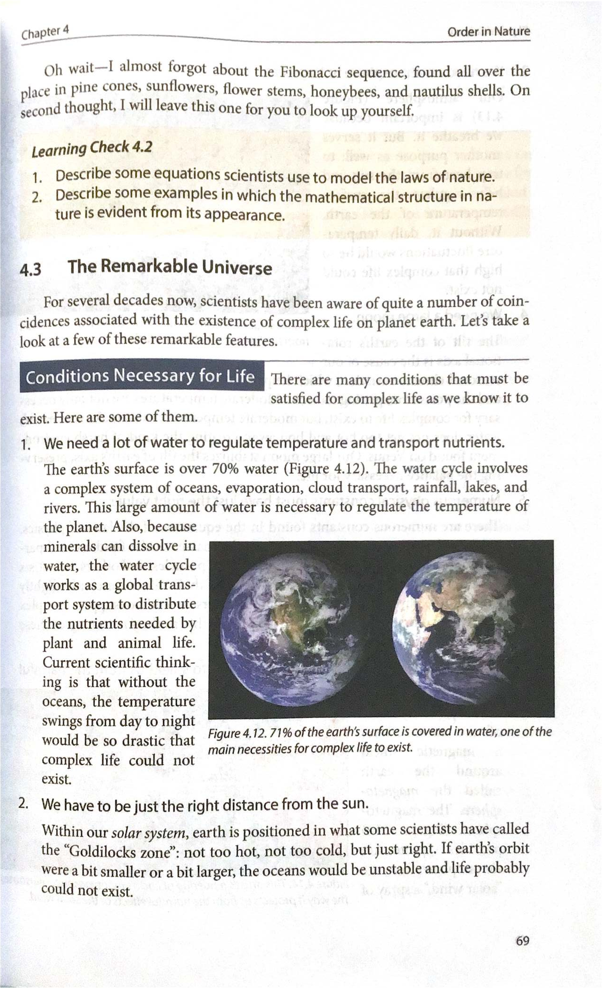 Chapter 4: Order in Nature - Conditions for Complex Life (BIO 101 ...