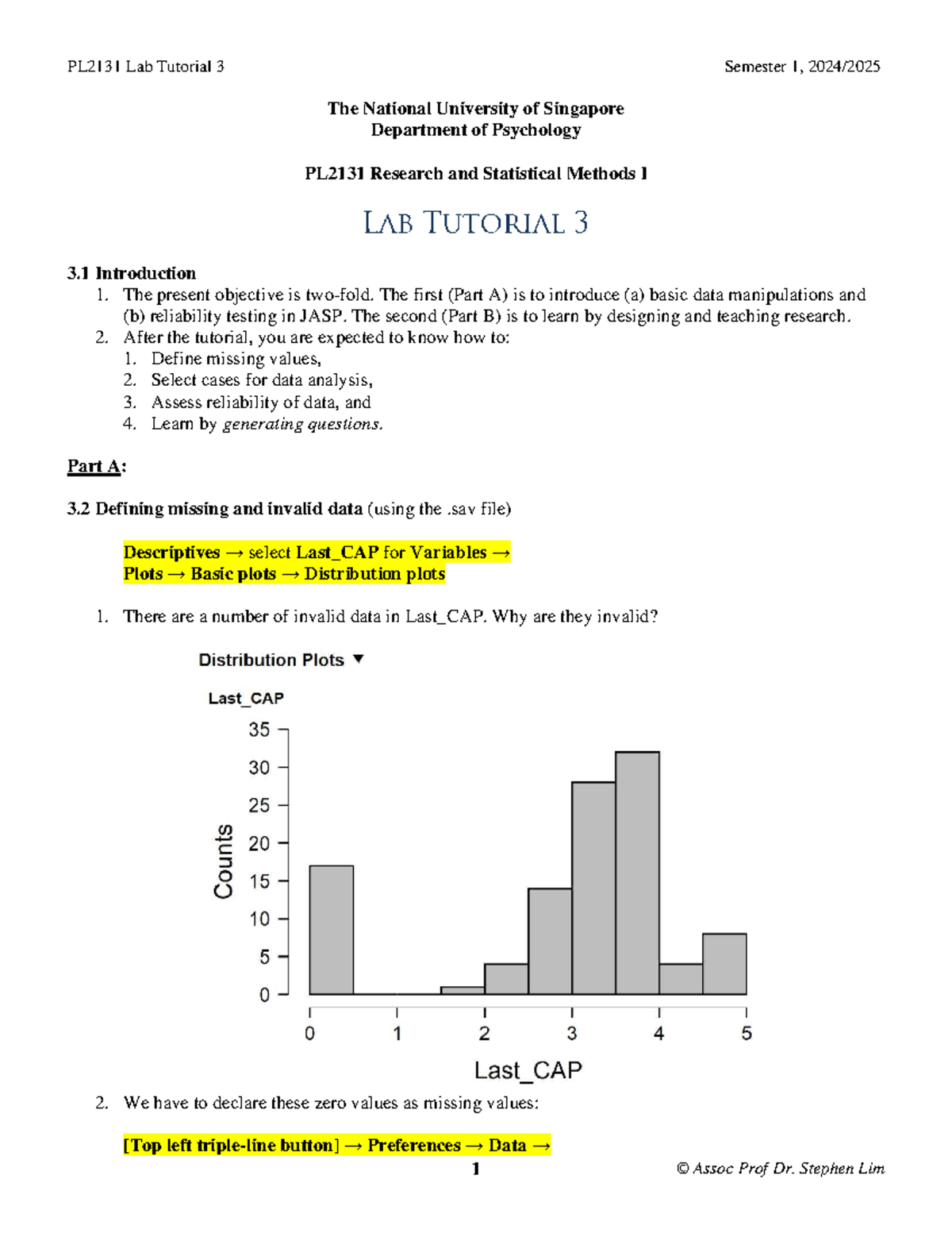 PL2131 Lab Tutorial 3: Data Manipulation & Reliability Testing - Studocu