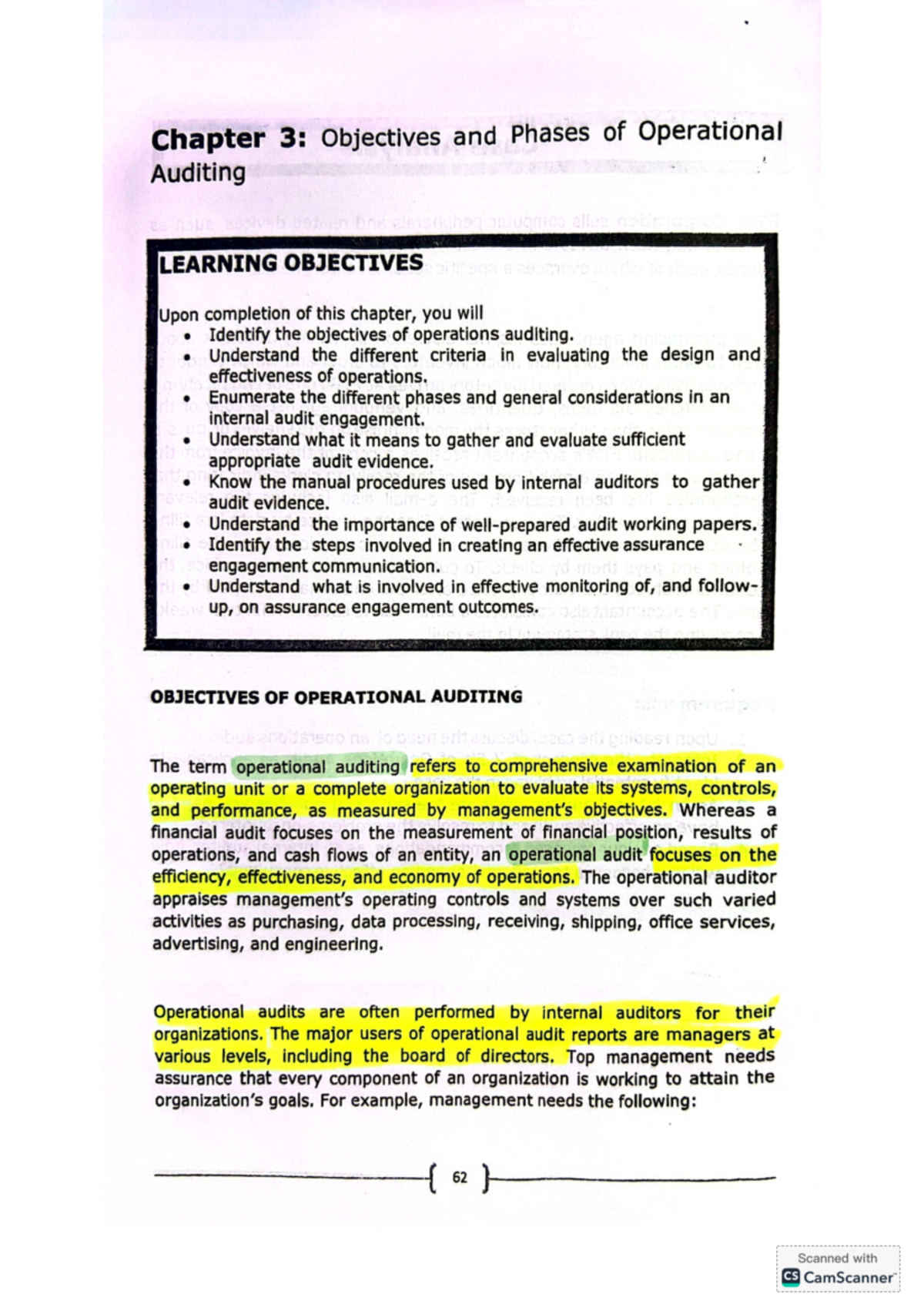 Chapter 3: Objectives and Phases of Operational Auditing (Ops Audit) - Studocu