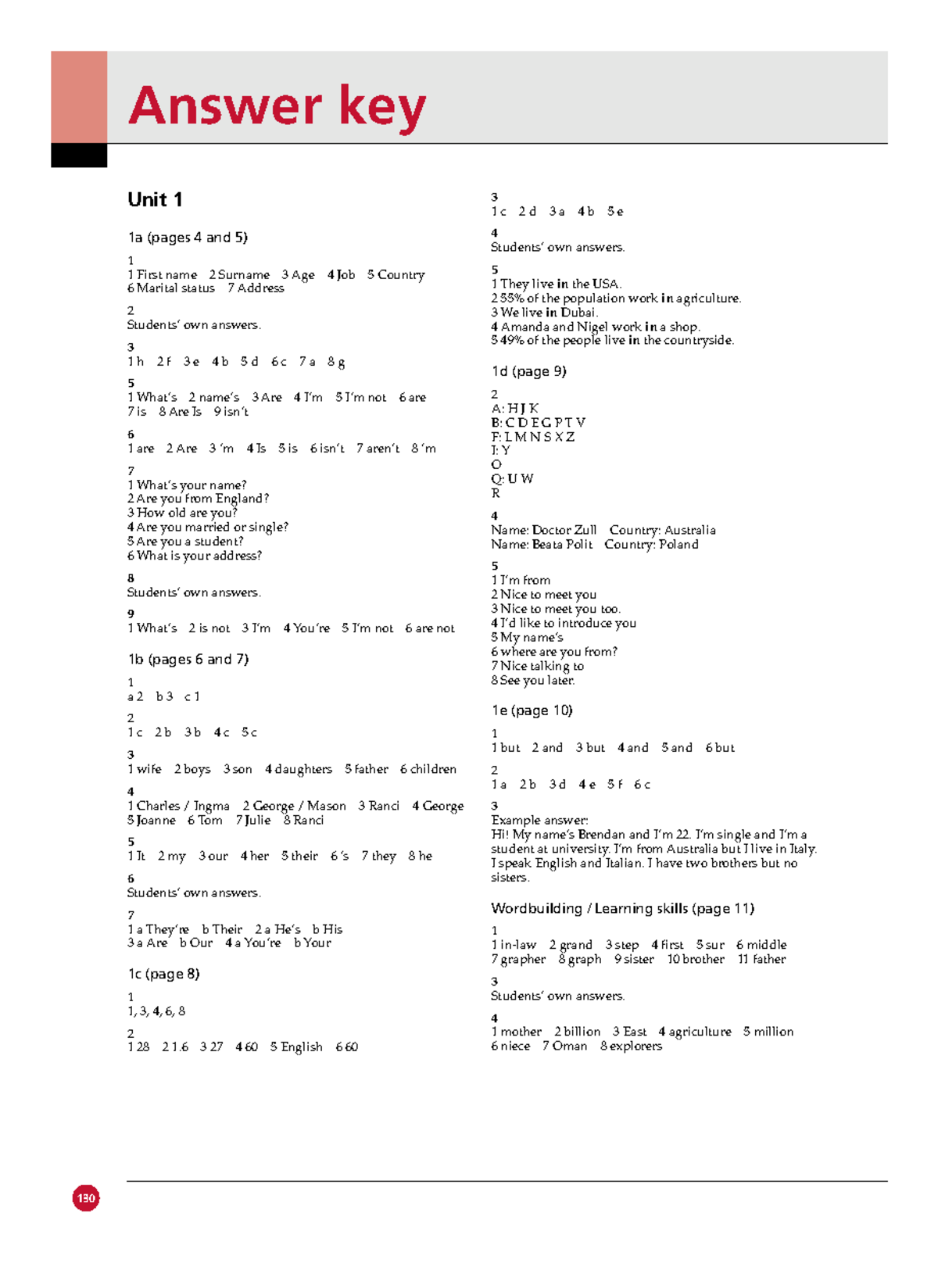 A1-A2 Workbook Answer Key - Detailed Solutions and Explanations - Studocu