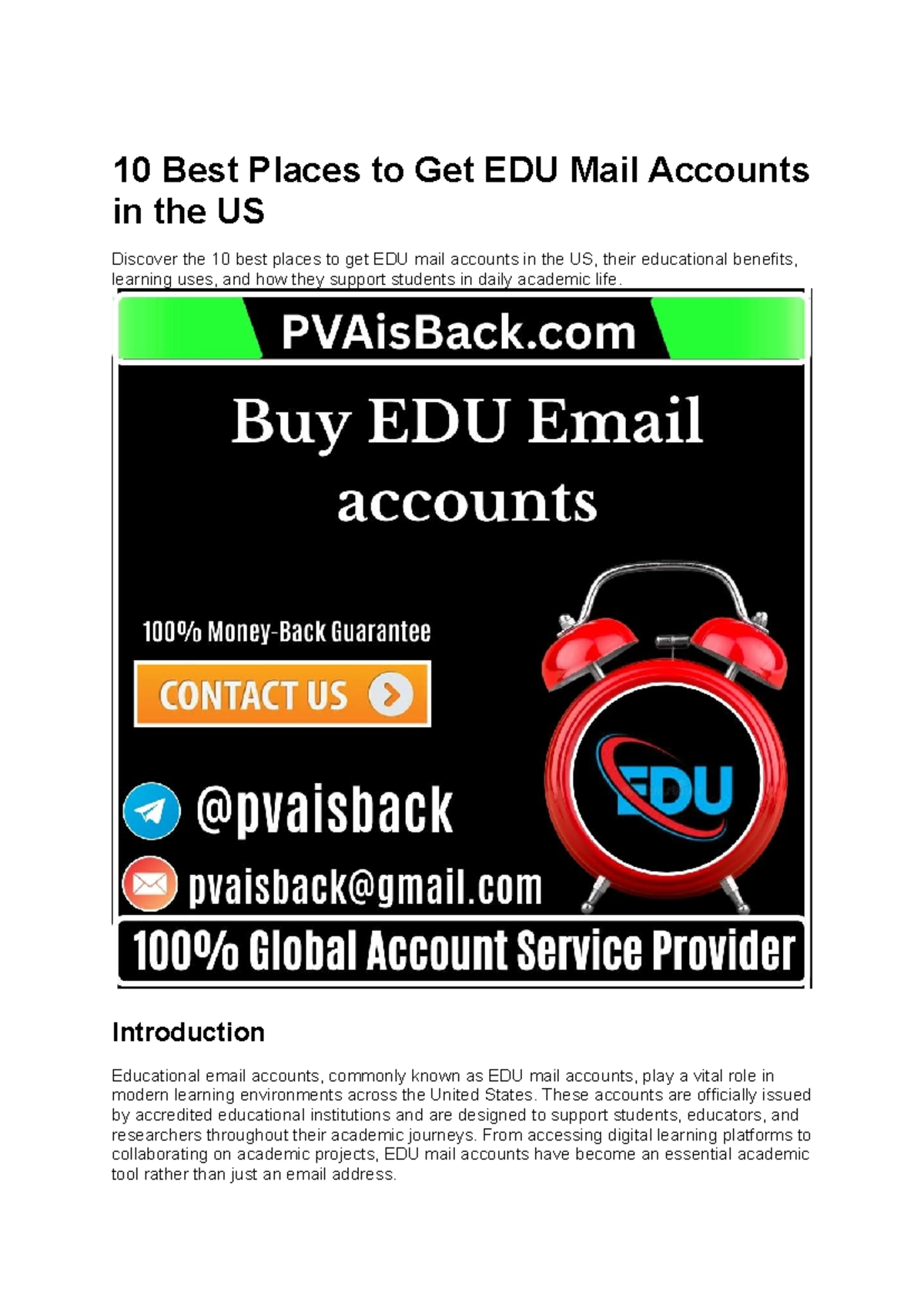 Top 10 Sources for EDU Mail Accounts in the US: Benefits & Uses - Studocu