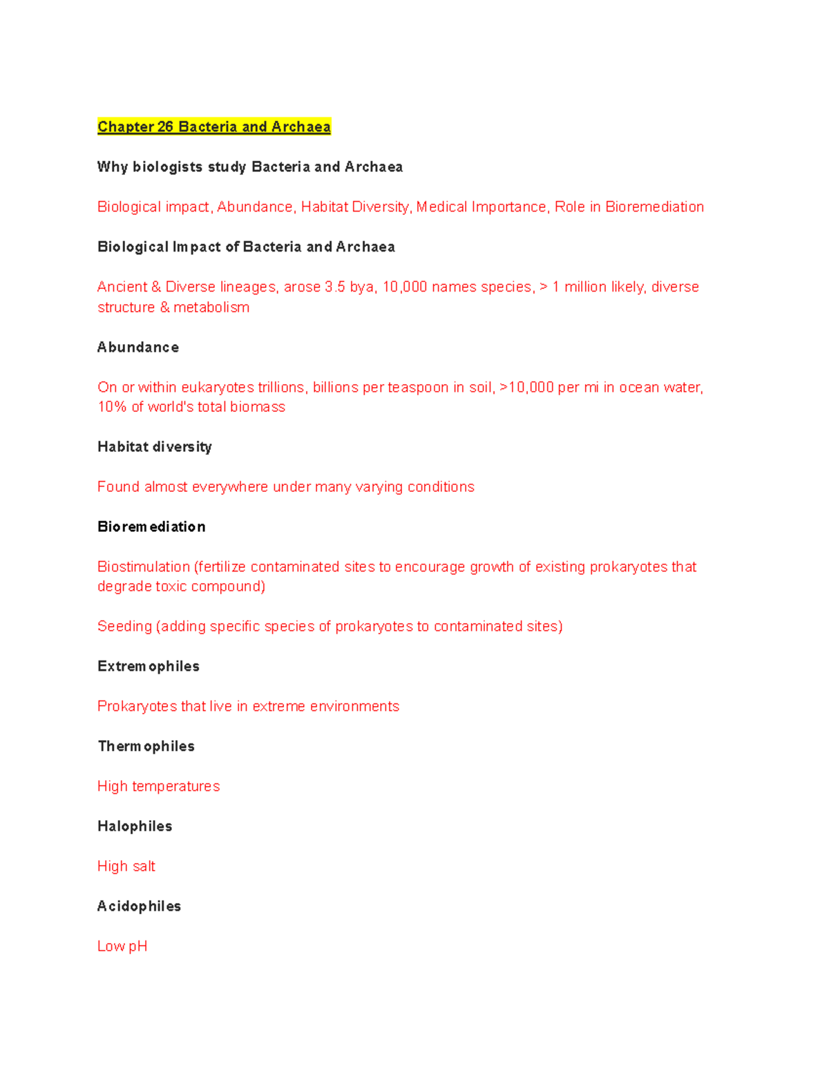 Chapter 26 Study Guide: Insights on Bacteria and Archaea Exam Prep ...