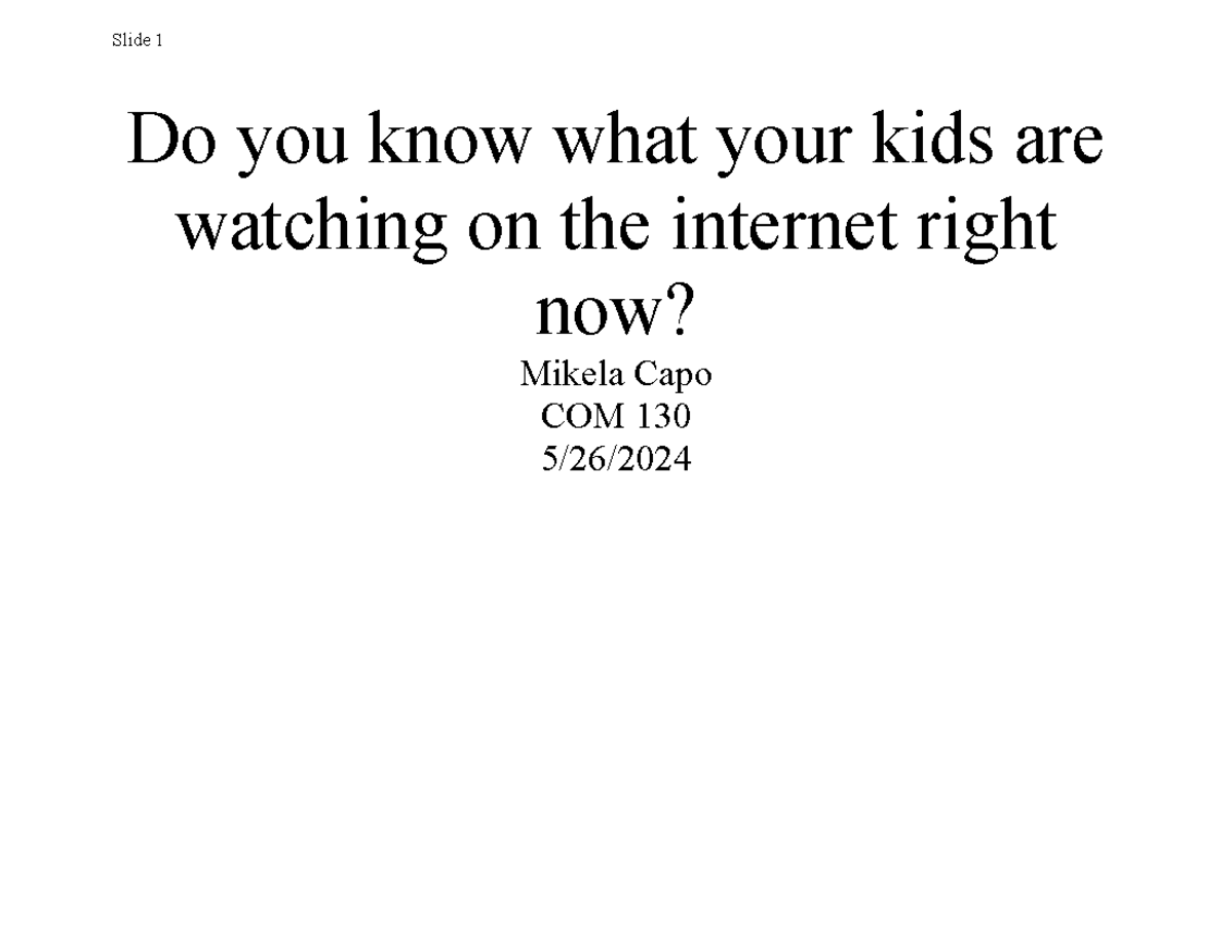 COM 130 Final Project: Analyzing Media Artifacts & Audience Impact ...