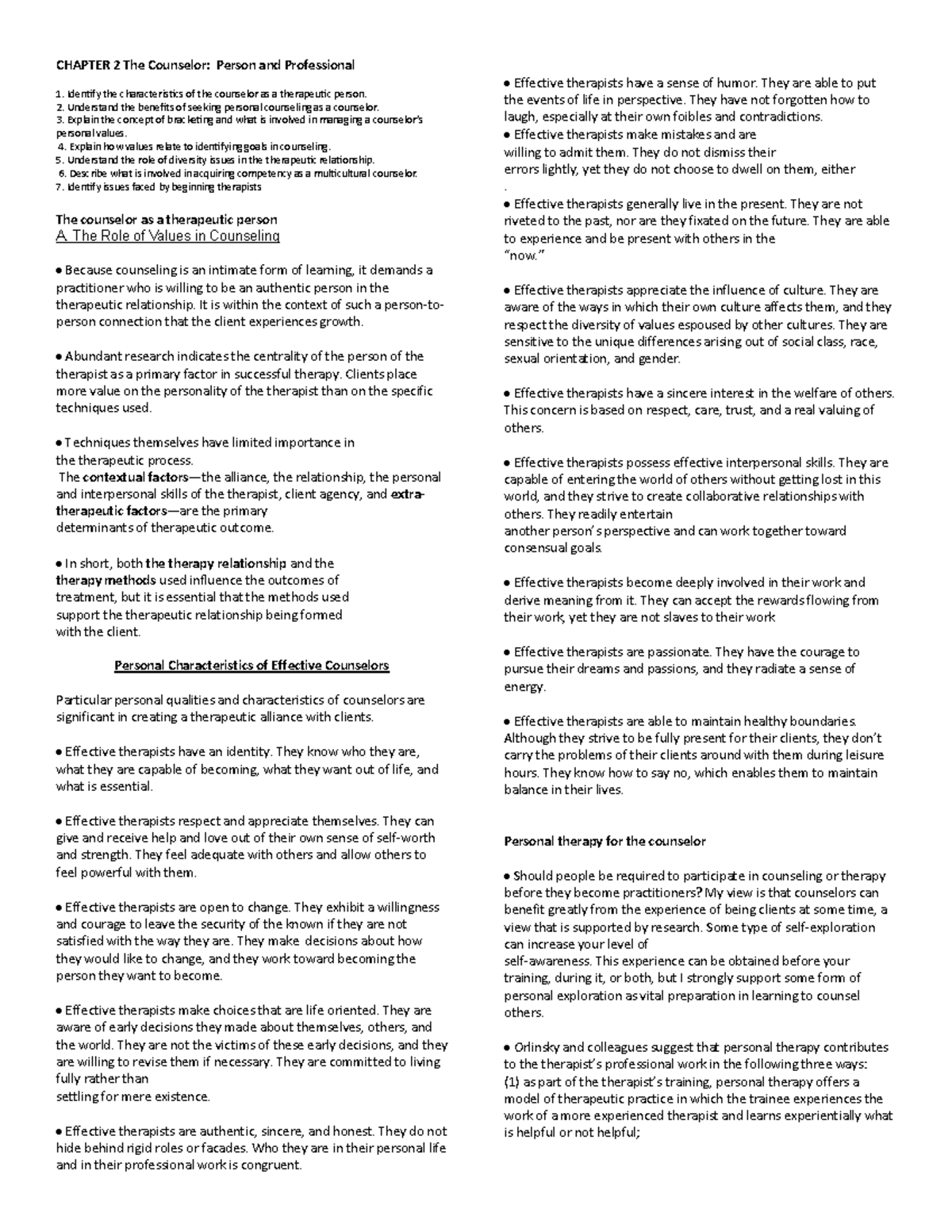 GC Chapter 2 The Counselor - CHAPTER 2 The Counselor: Person and ...