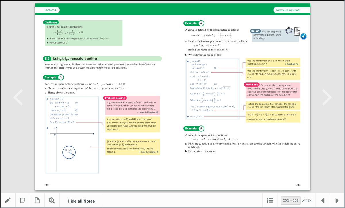Edexcel A Level Maths P2: Chapter 8 - Parametric Equations Insights ...
