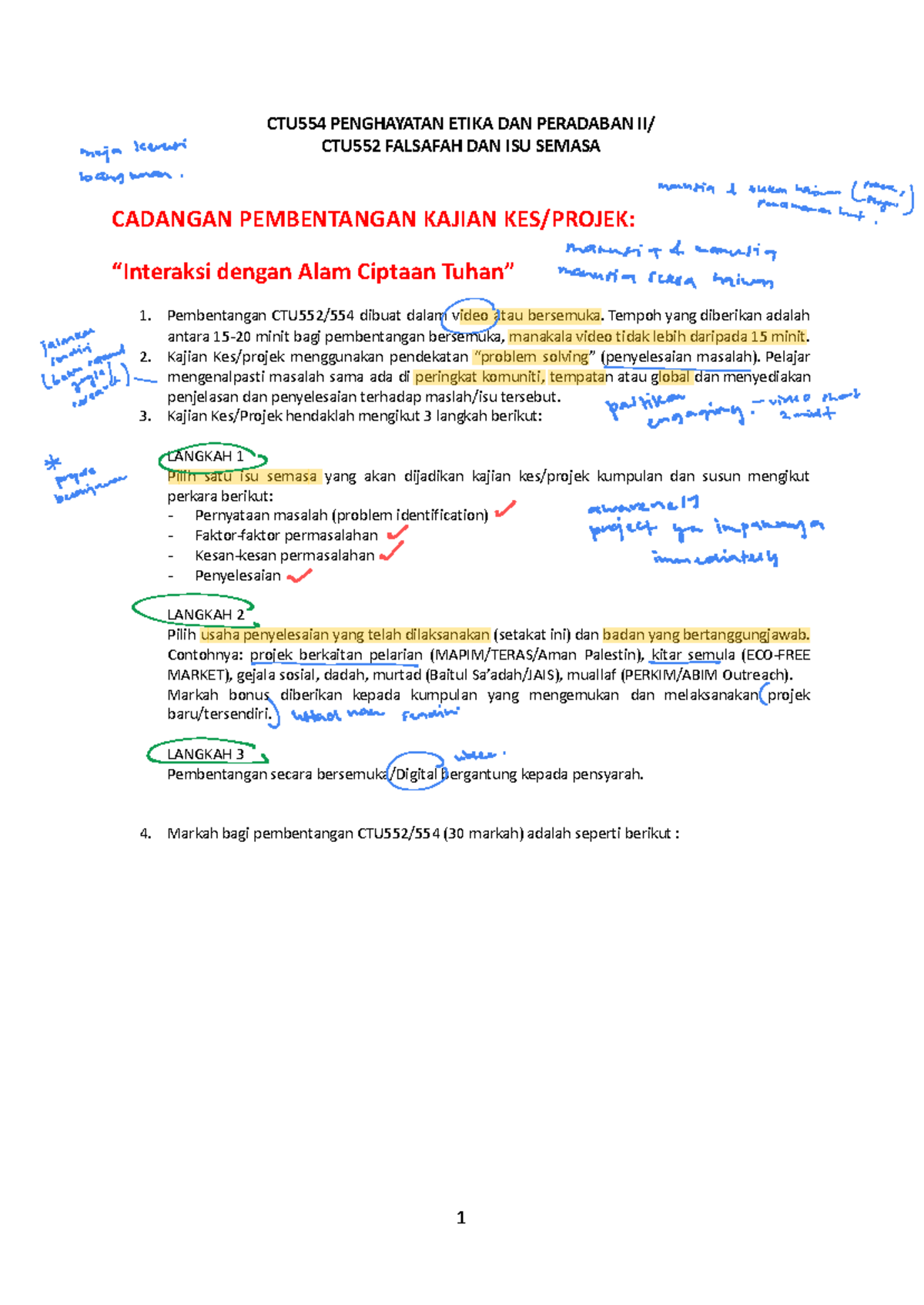 Cadangan Pembentangan Kajian CTU554 & CTU552: Etika dan Isu Semasa ...