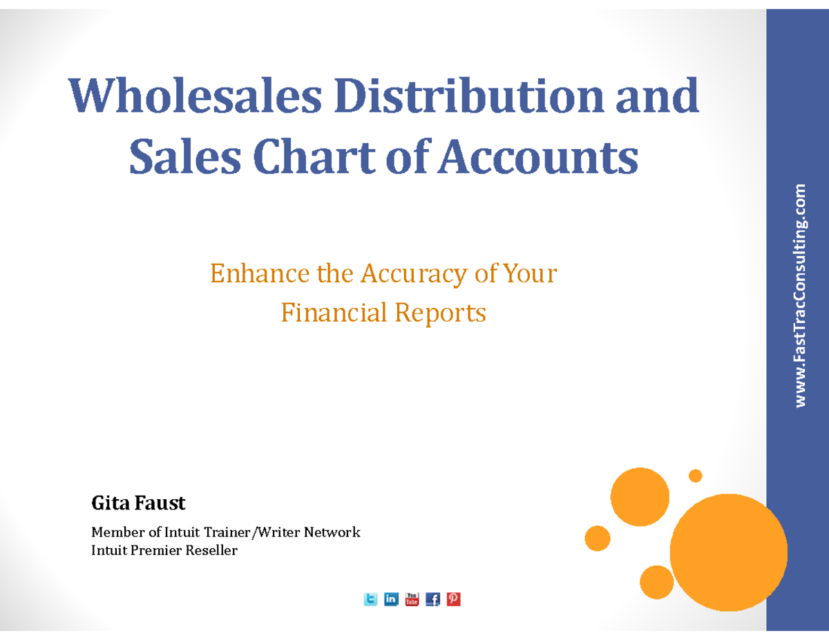 COA Wholesales Distribution & Sales: Chart of Accounts Overview - Studocu