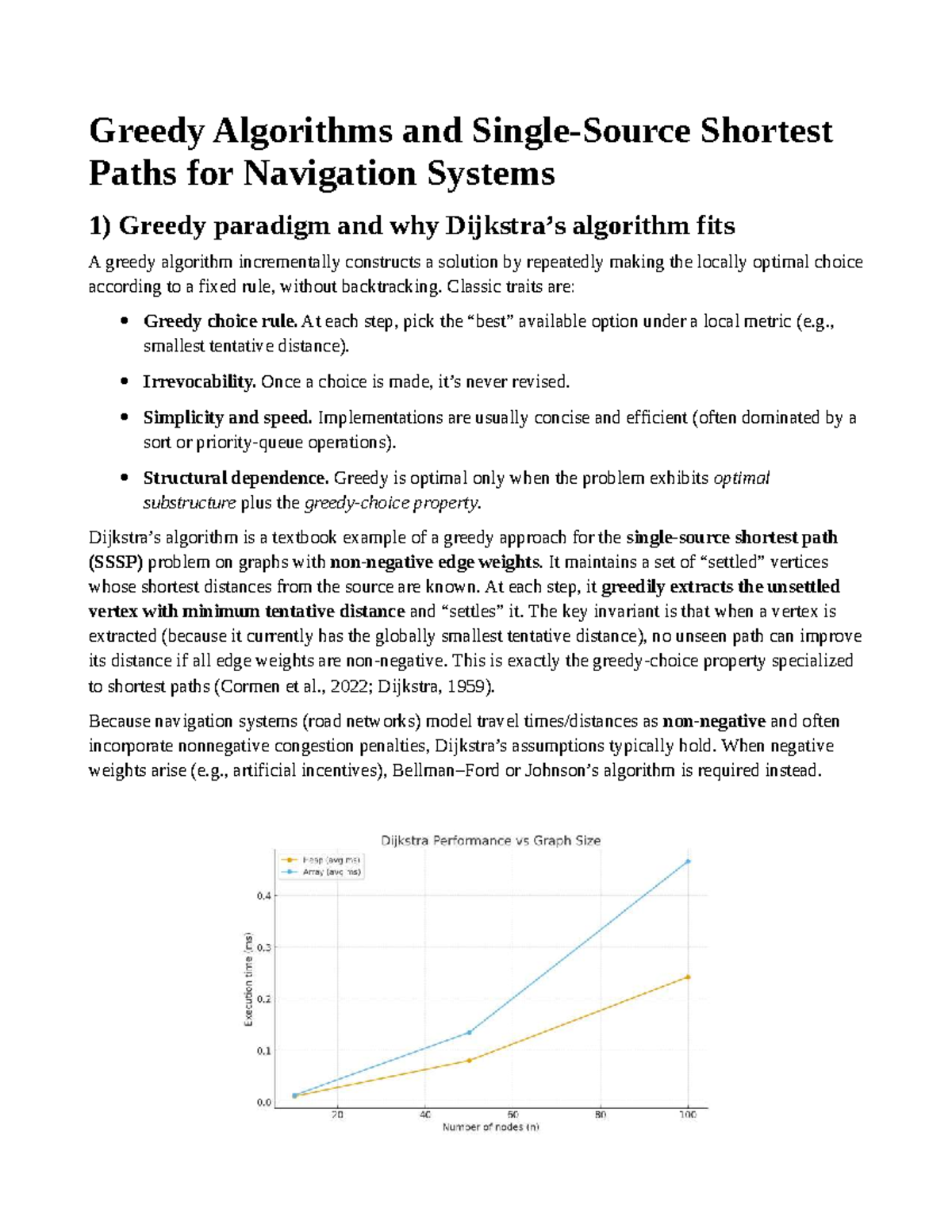 Analysis 3 - Greedy Algorithms & Dijkstra's Shortest Path (CS101) - Studocu