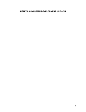 HHD VCE Health and Human Development Exam Practice Questions 2025 - Studocu