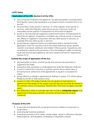 LCPC Pamphlet assignment example - NCA PAMPHLET (CONSUMER’S LIABILITY ...