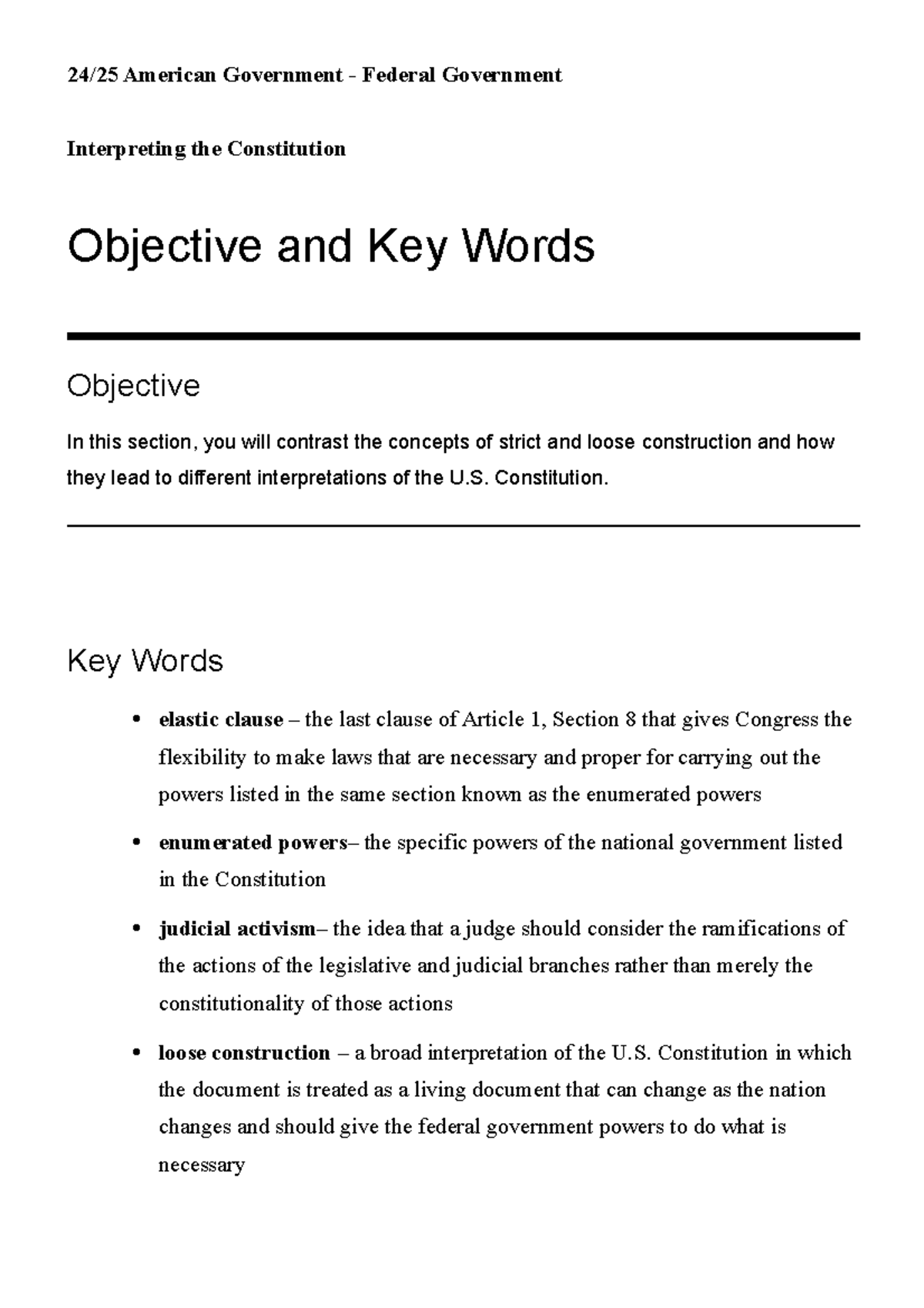 Constitutional Interpretation: Key Supreme Court Cases (POL 101) - Studocu