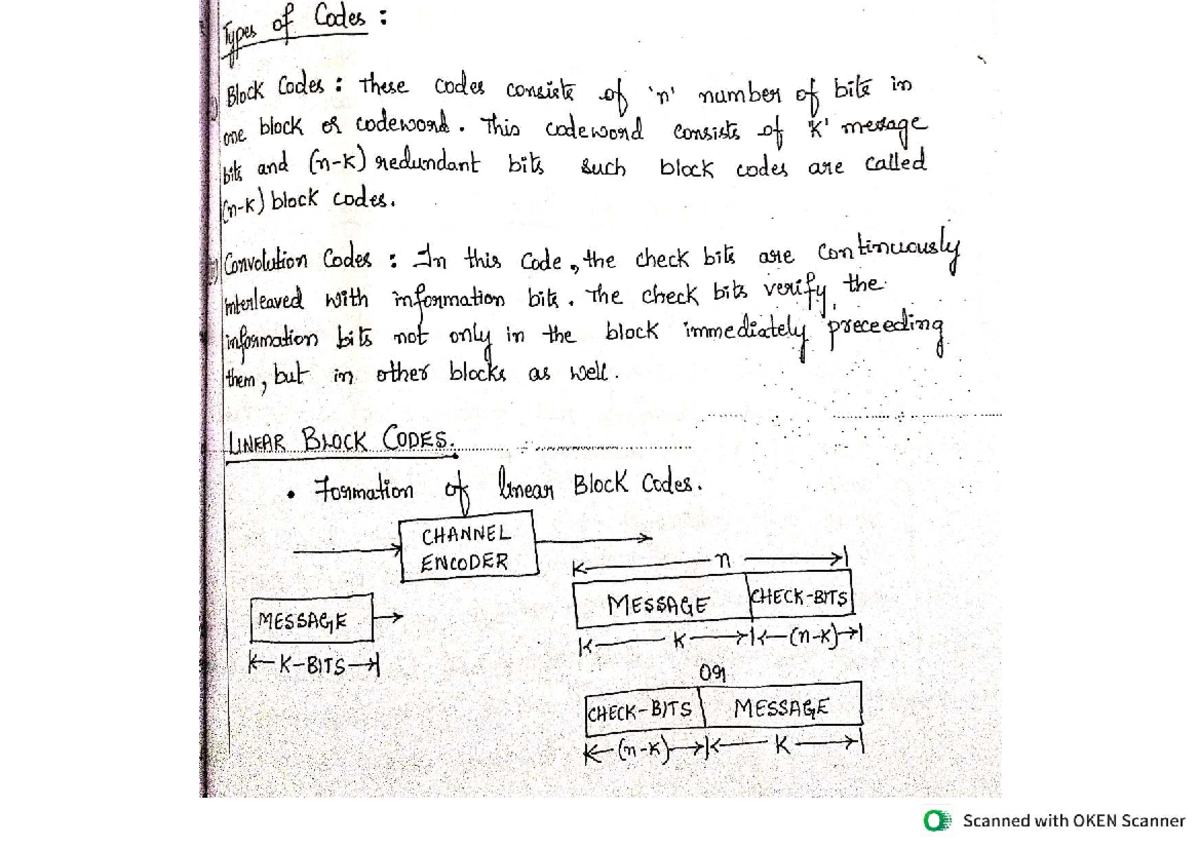 M4 DC Notes: Understanding Block and Convolution Codes - Studocu