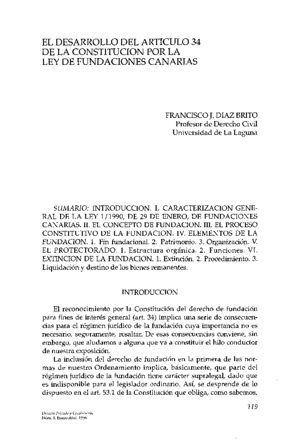 Desarrollo del Artículo 34 de la Constitución y la Ley D-181965 - Studocu