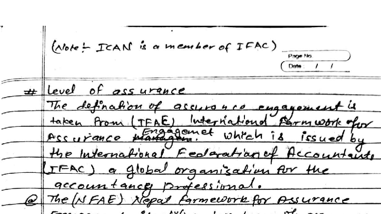 Assurance Engagement Types: Foundation Level ICAN Insights - Studocu