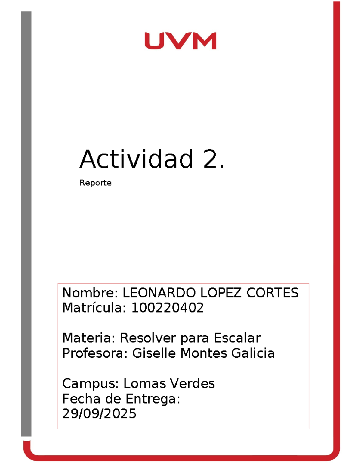A2 LLC - Reporte sobre Opiniones y Juicio Personal - Studocu