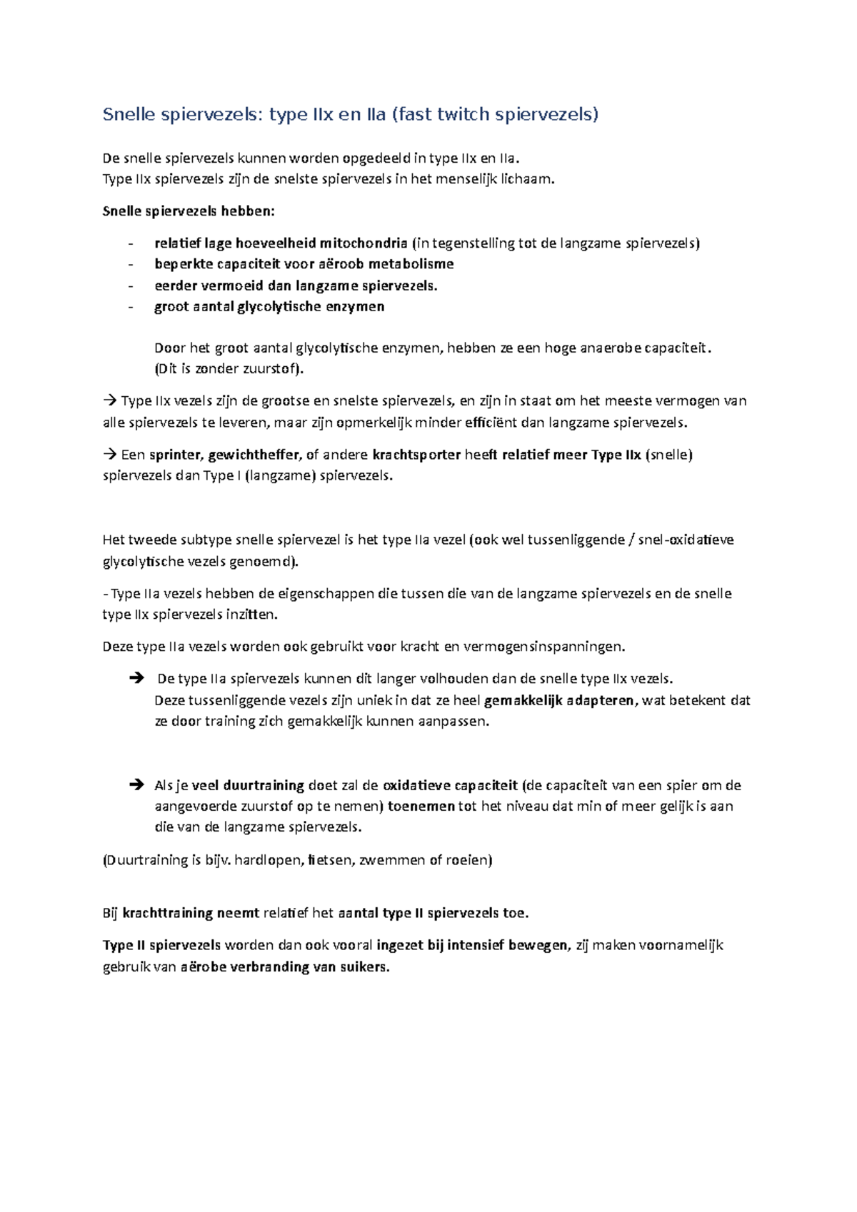 Types van Spiervezels: Snelle (Type IIx, IIa) & Langzame (Type I ...