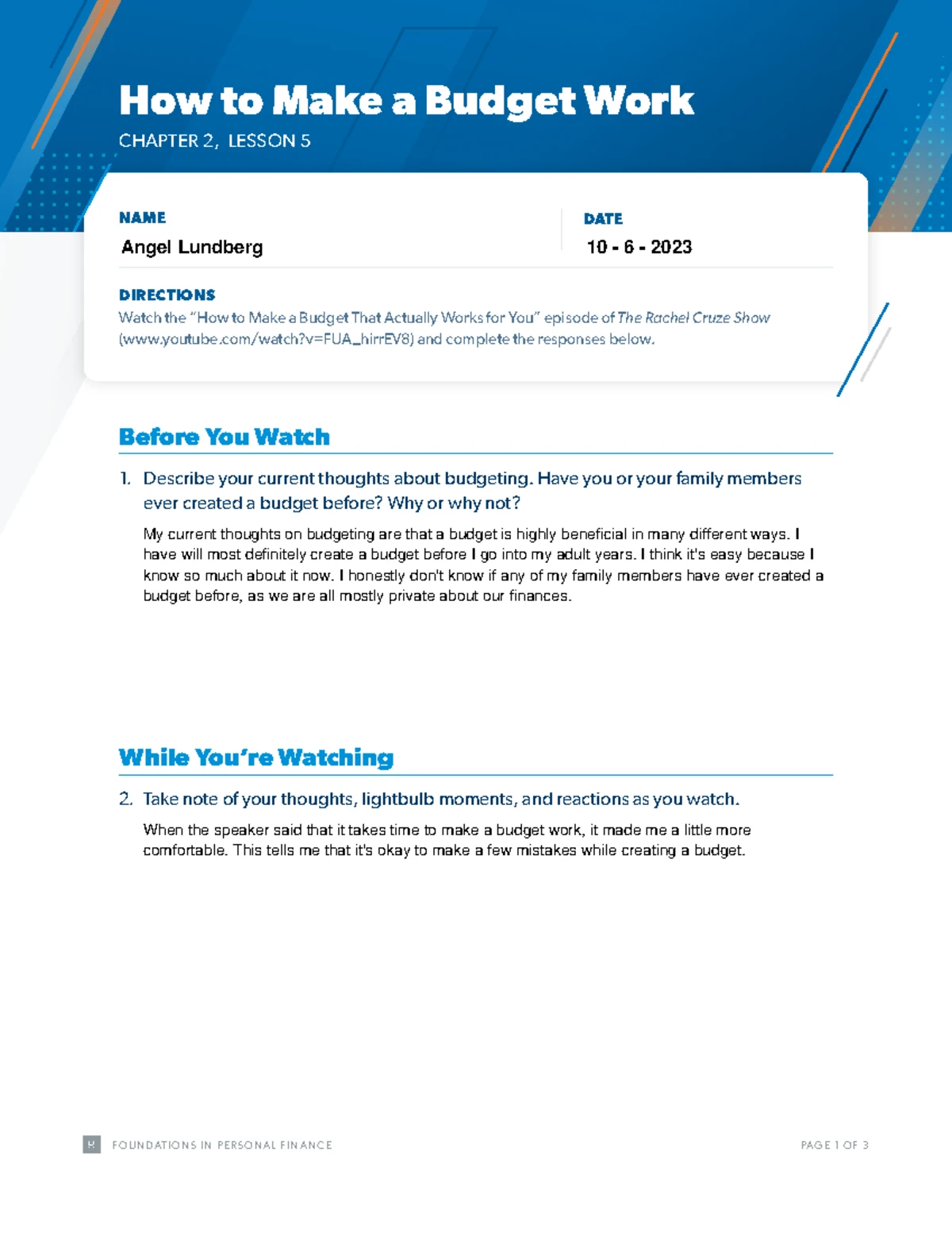 Future value benefits - flvs financial accounts 2.05 - Future Value and ...