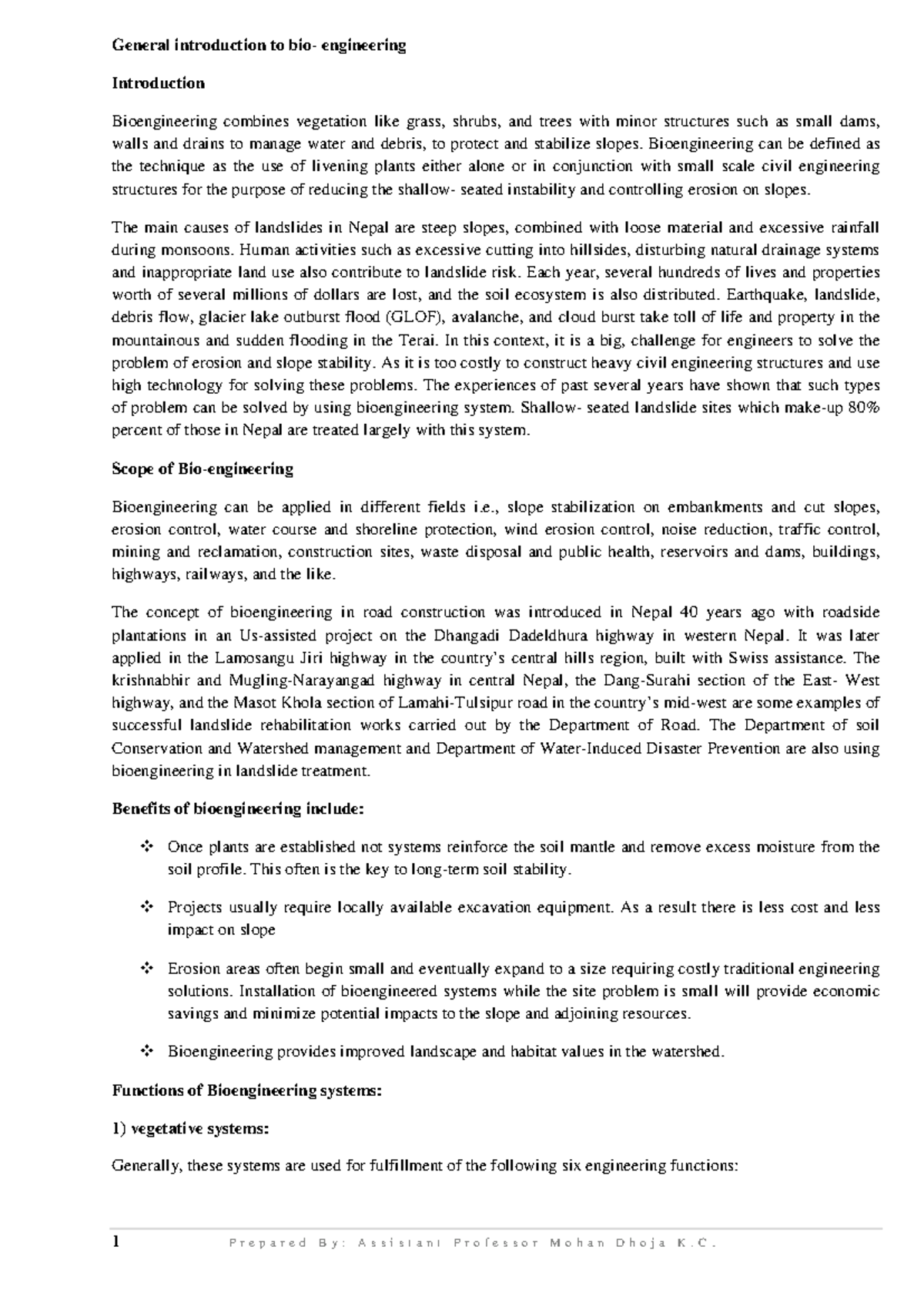 Bioengineering Techniques for Slope Stabilization and Erosion Control ...