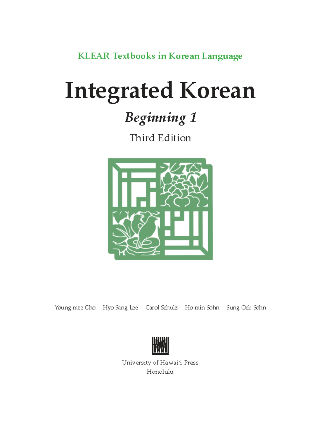 Integrated Korean Beginning 1 (KLEAR) - Third Edition Overview - Studocu