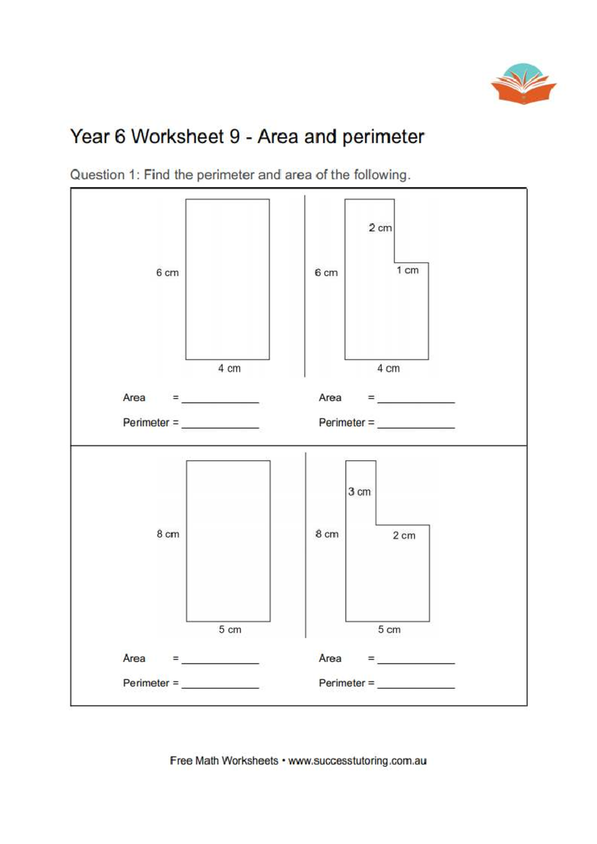 Year 6 Math Worksheet 9: Area & Perimeter Problems - Studocu