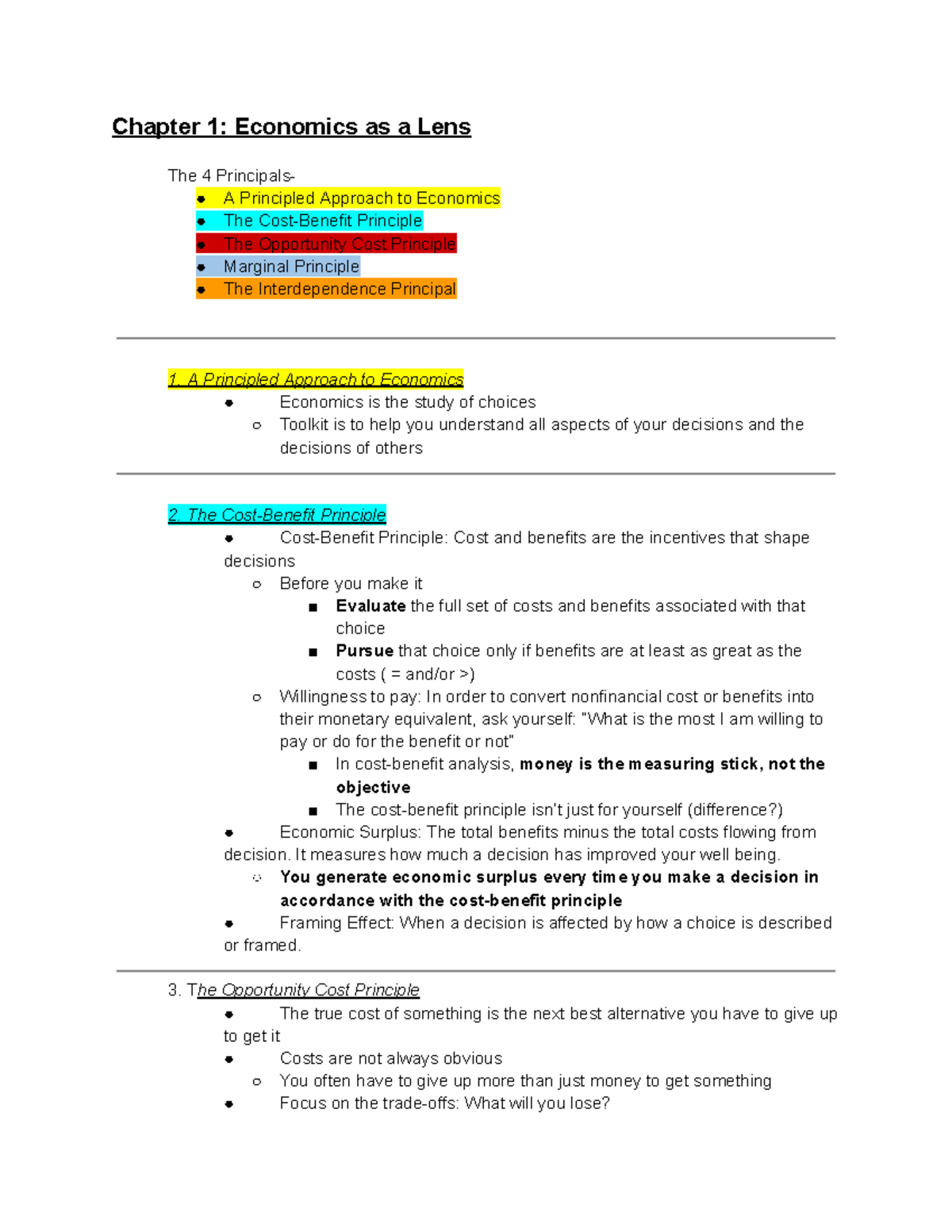 Economics 101: Principles of Consumer Choice - Study Guide - Studocu