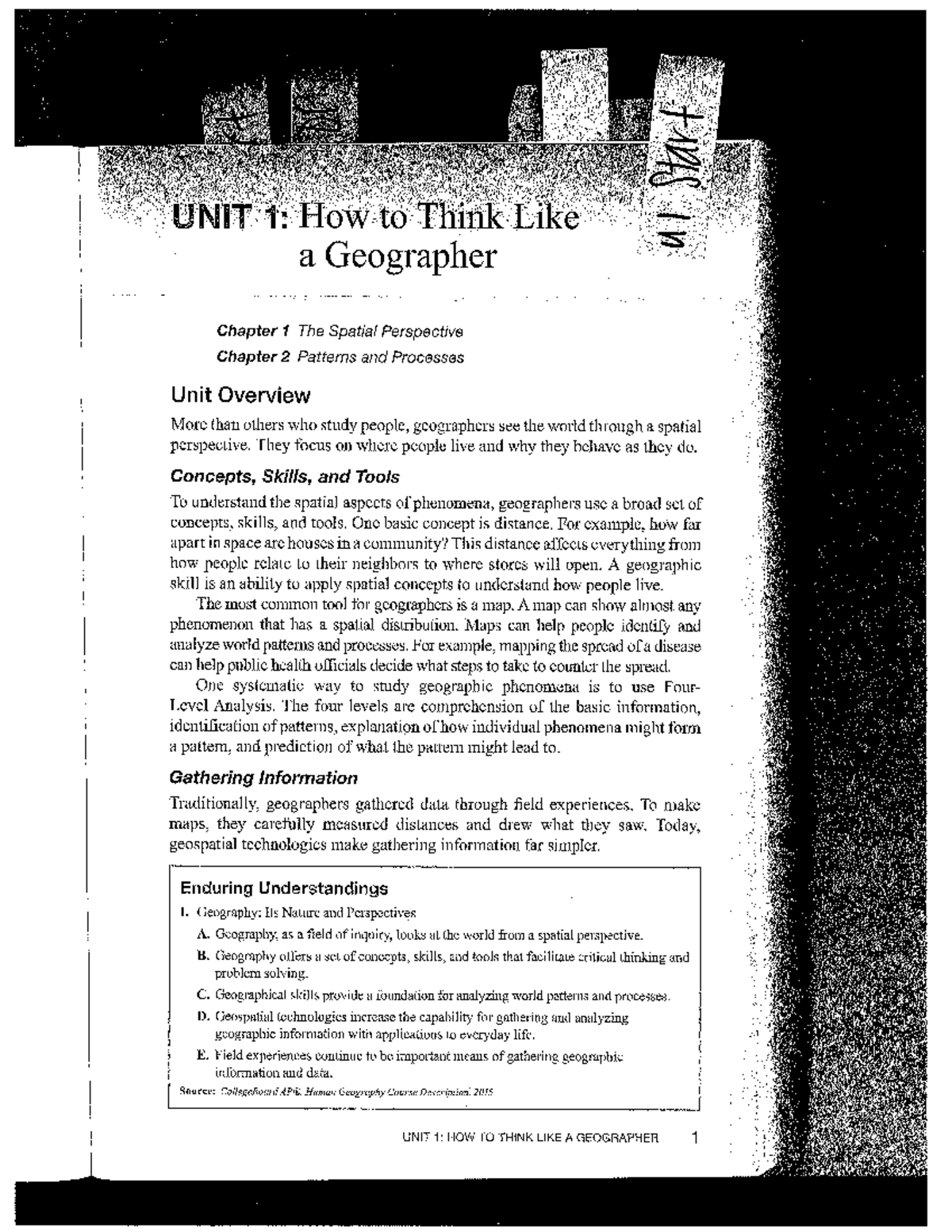 APHG Unit 1: Thinking Geographically - The Spatial Perspective - Studocu