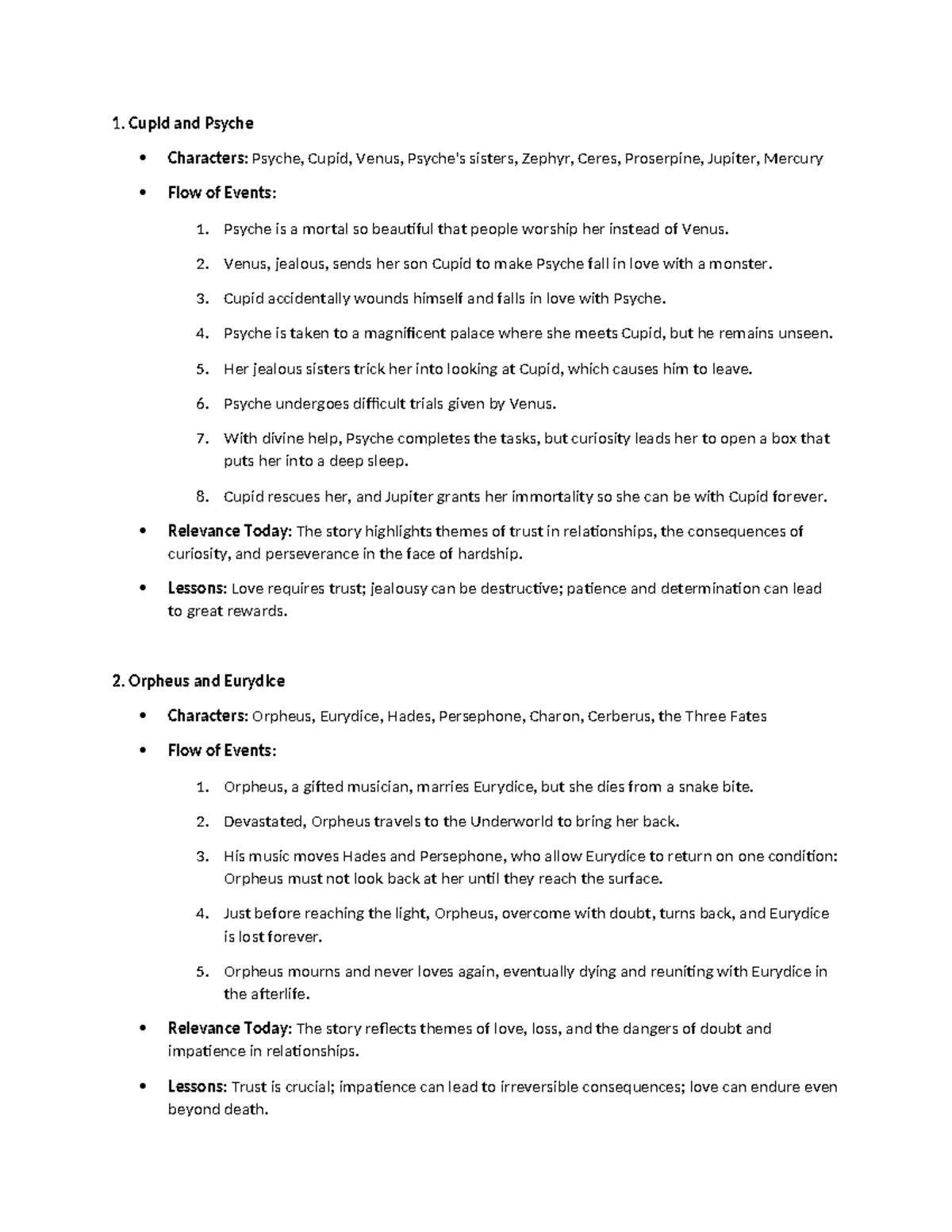 Stories - Cupid and Psyche Characters: Psyche, Cupid, Venus, Psyche's ...