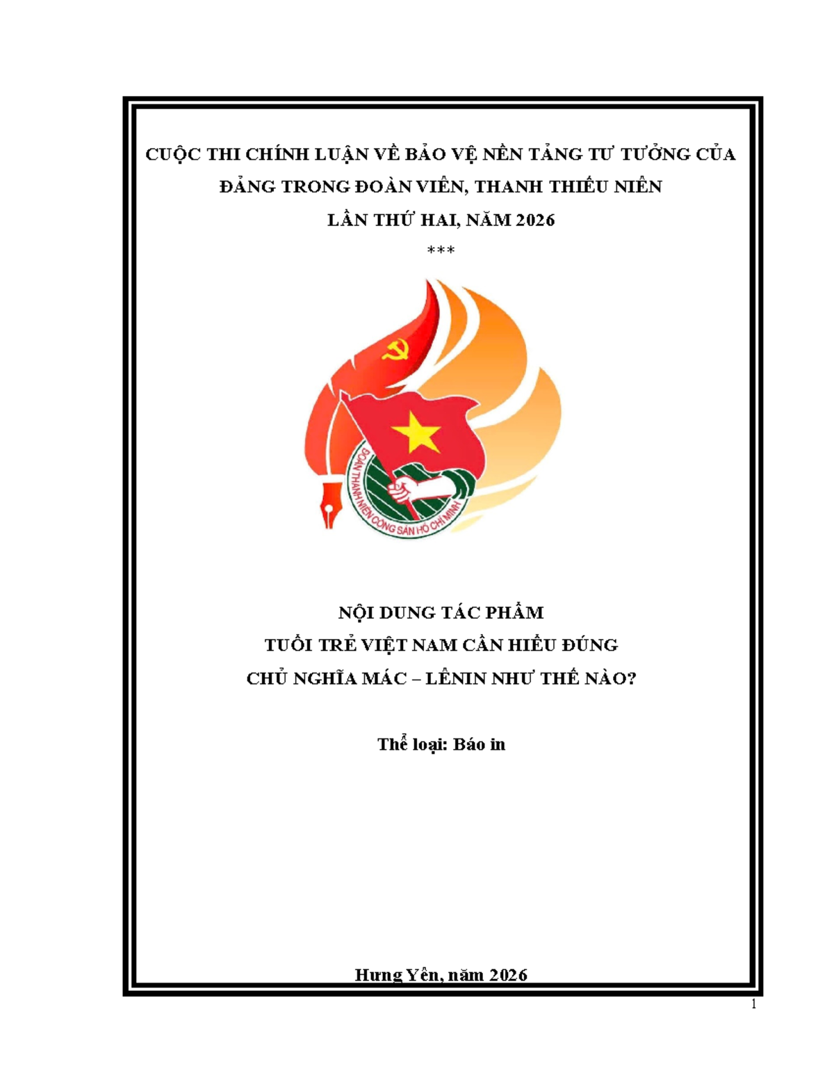 CUỘC THI CHÍNH LUẬN VỀ CHỦ NGHĨA MÁC LÊNIN NĂM 2026 - Studocu