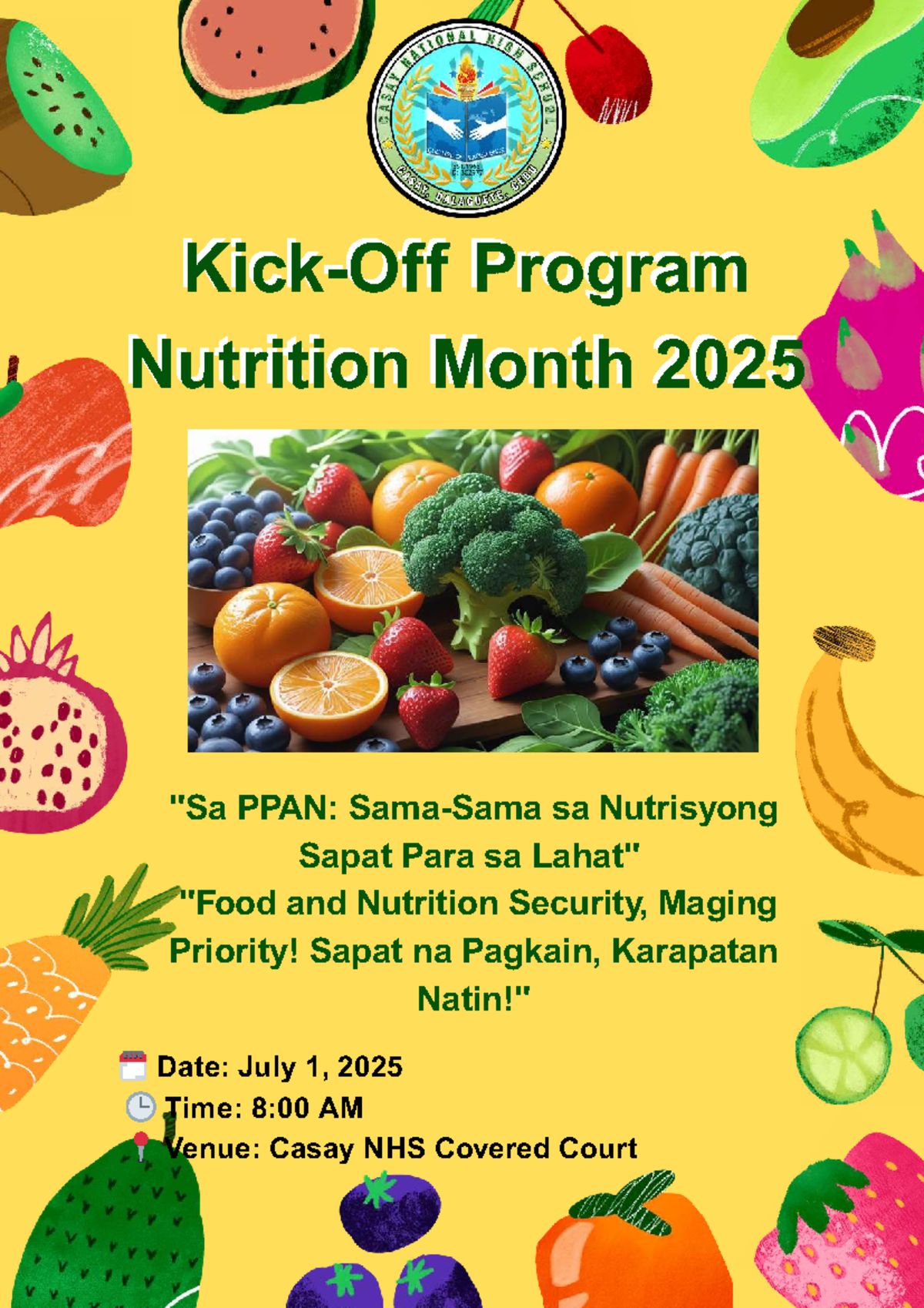 Nutrition Month 2025 Program: Sapat na Pagkain at Nutrition Security ...